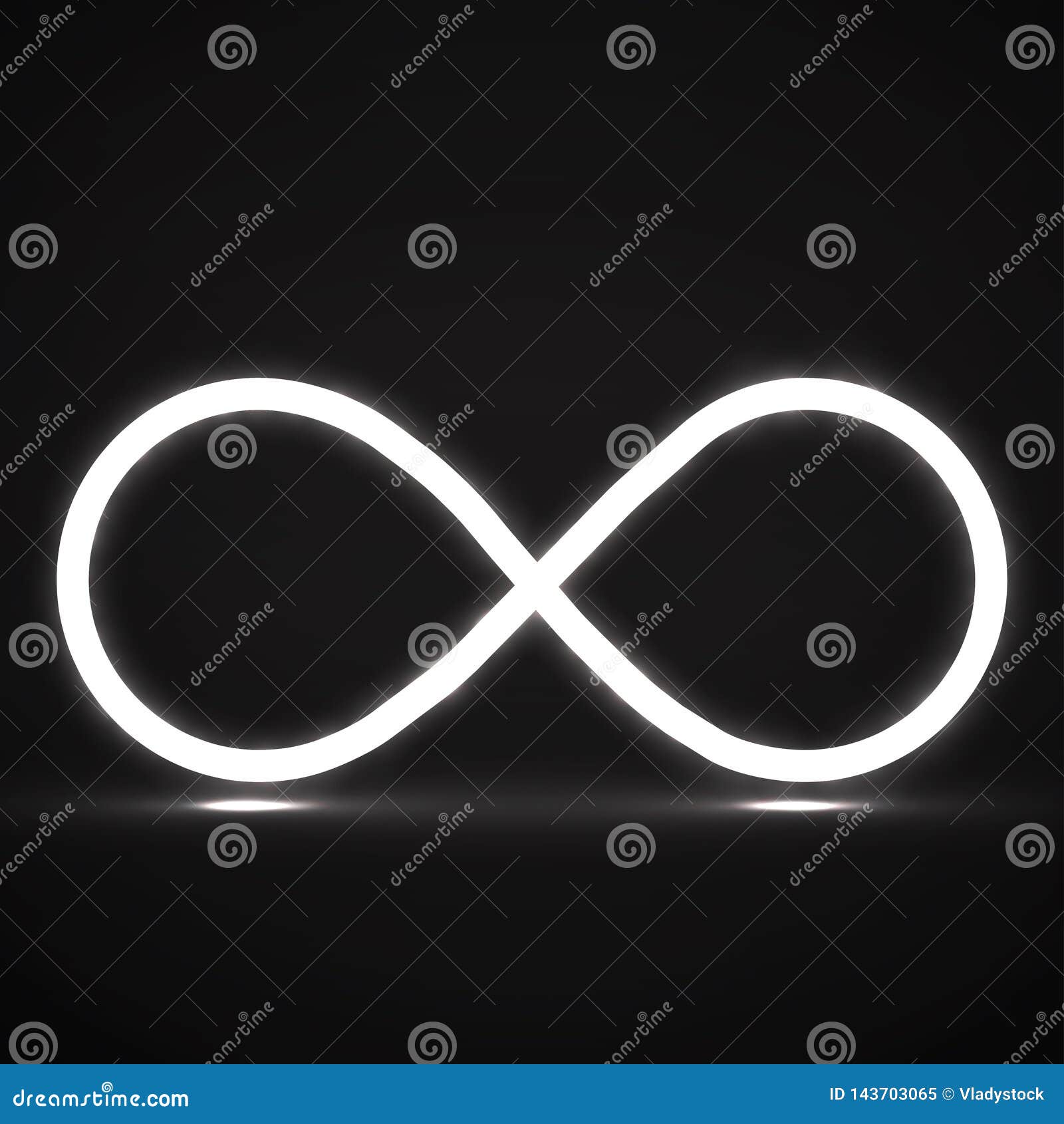 Abstract Neon Infinity Symbol Stock Illustration - Illustration of ...