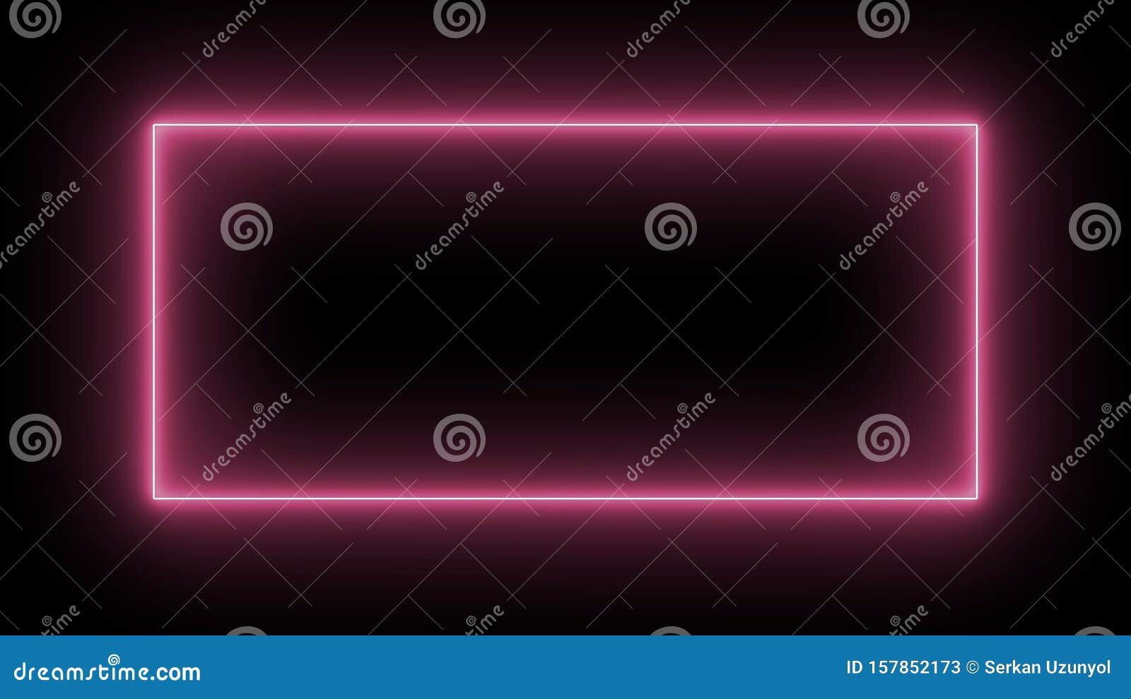 Abstract Neon, Led Square, Border. Futuristic Colorful Render Stock ...
