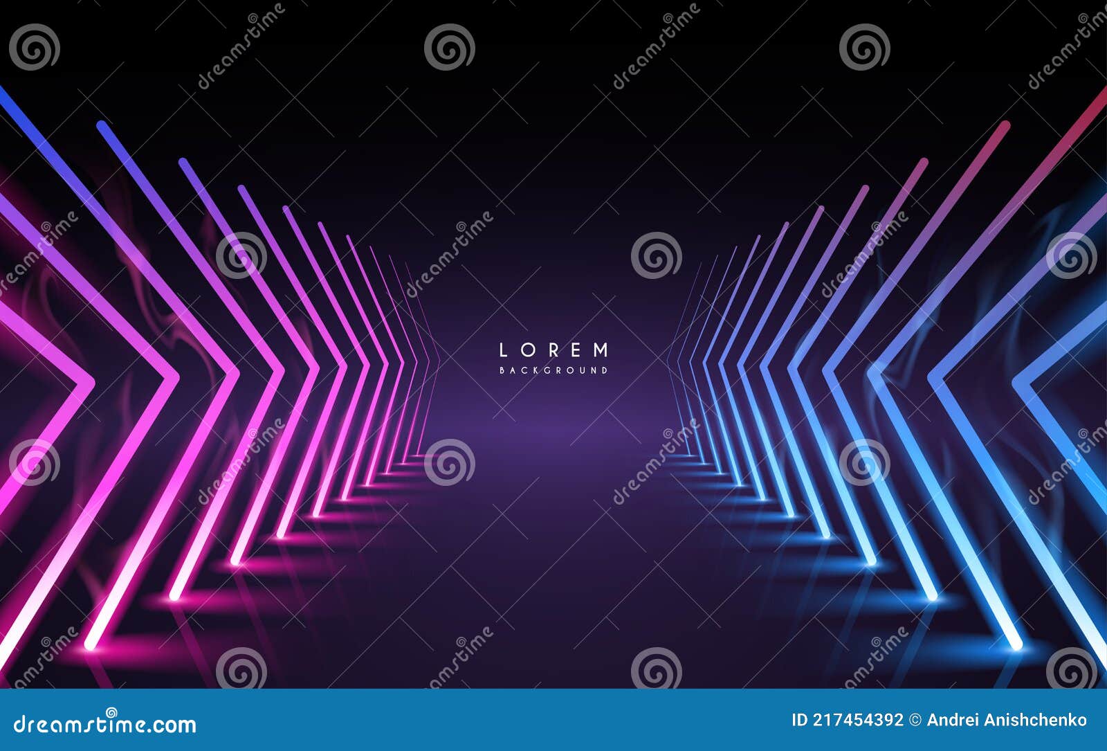 Abstract Neon Light Arrows Background Stock Vector - Illustration of ...