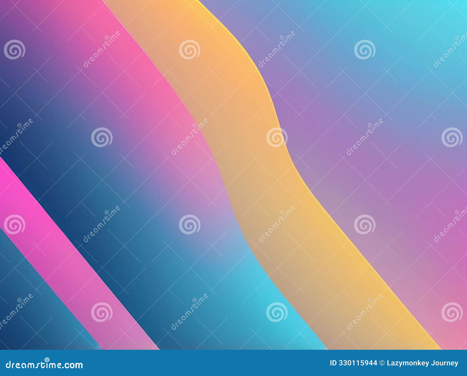 Abstract Neon Light Blue Yellow Pink Tricolor Gradient Background Stock ...