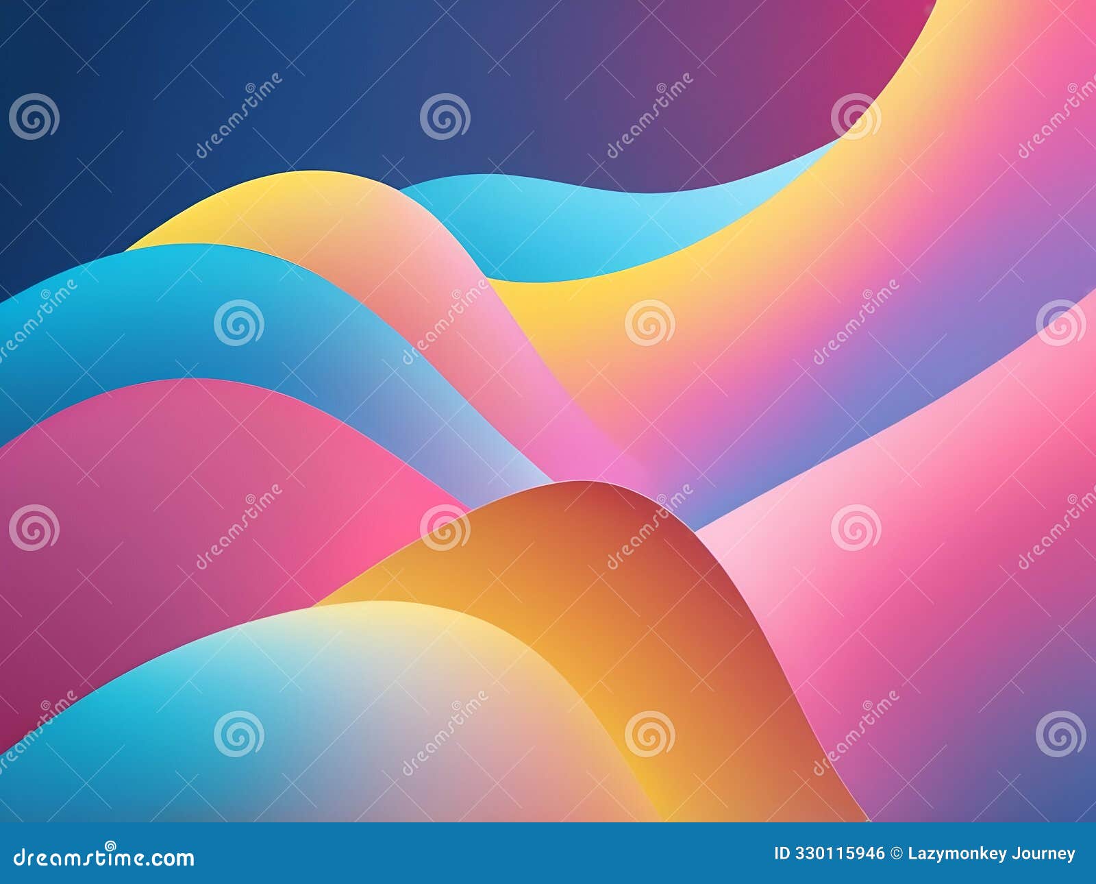 Abstract Neon Light Blue, Yellow, Pink Tricolor Gradient Background ...