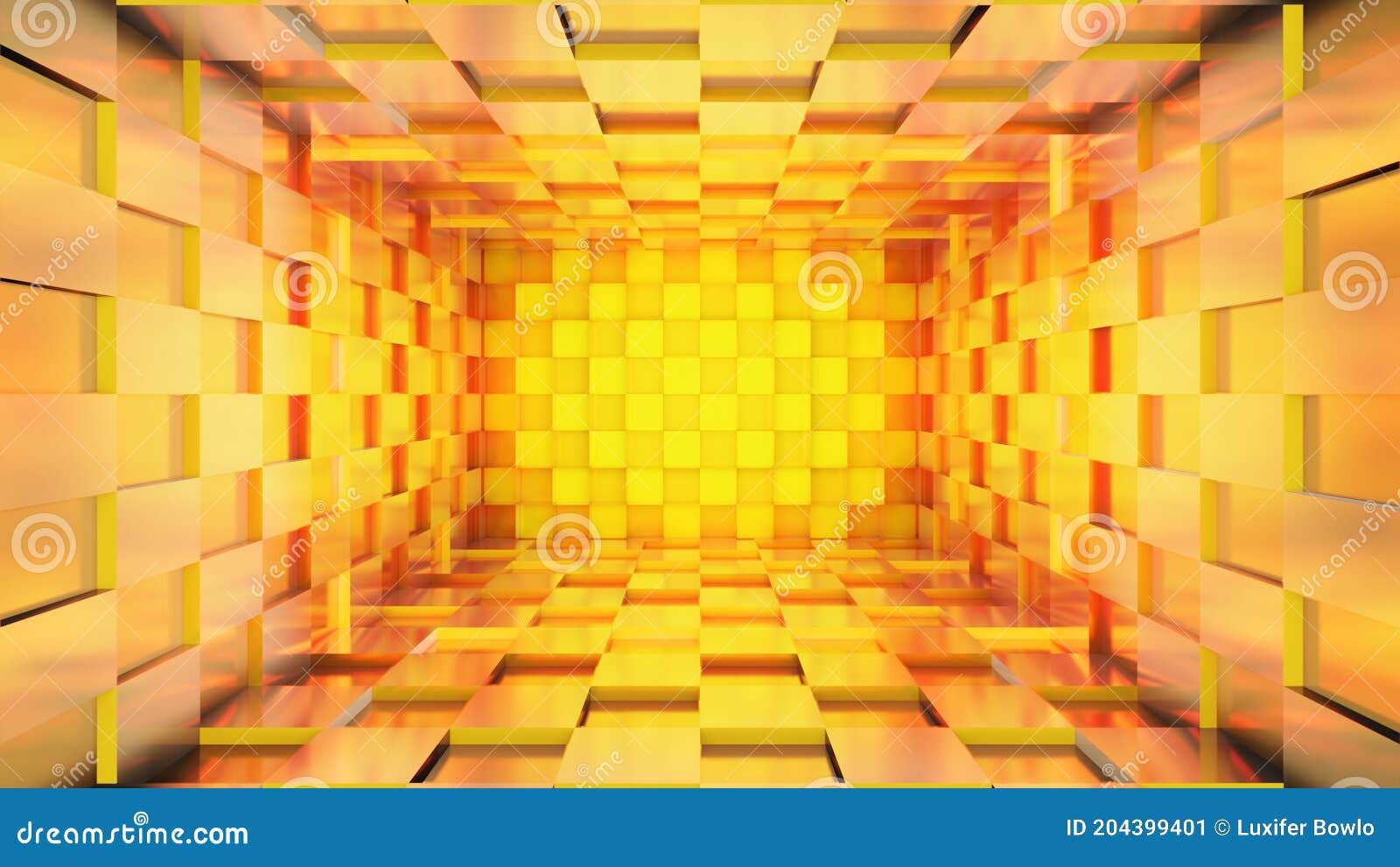 Abstract Neon Light Corridor. Stock Illustration - Illustration of ...