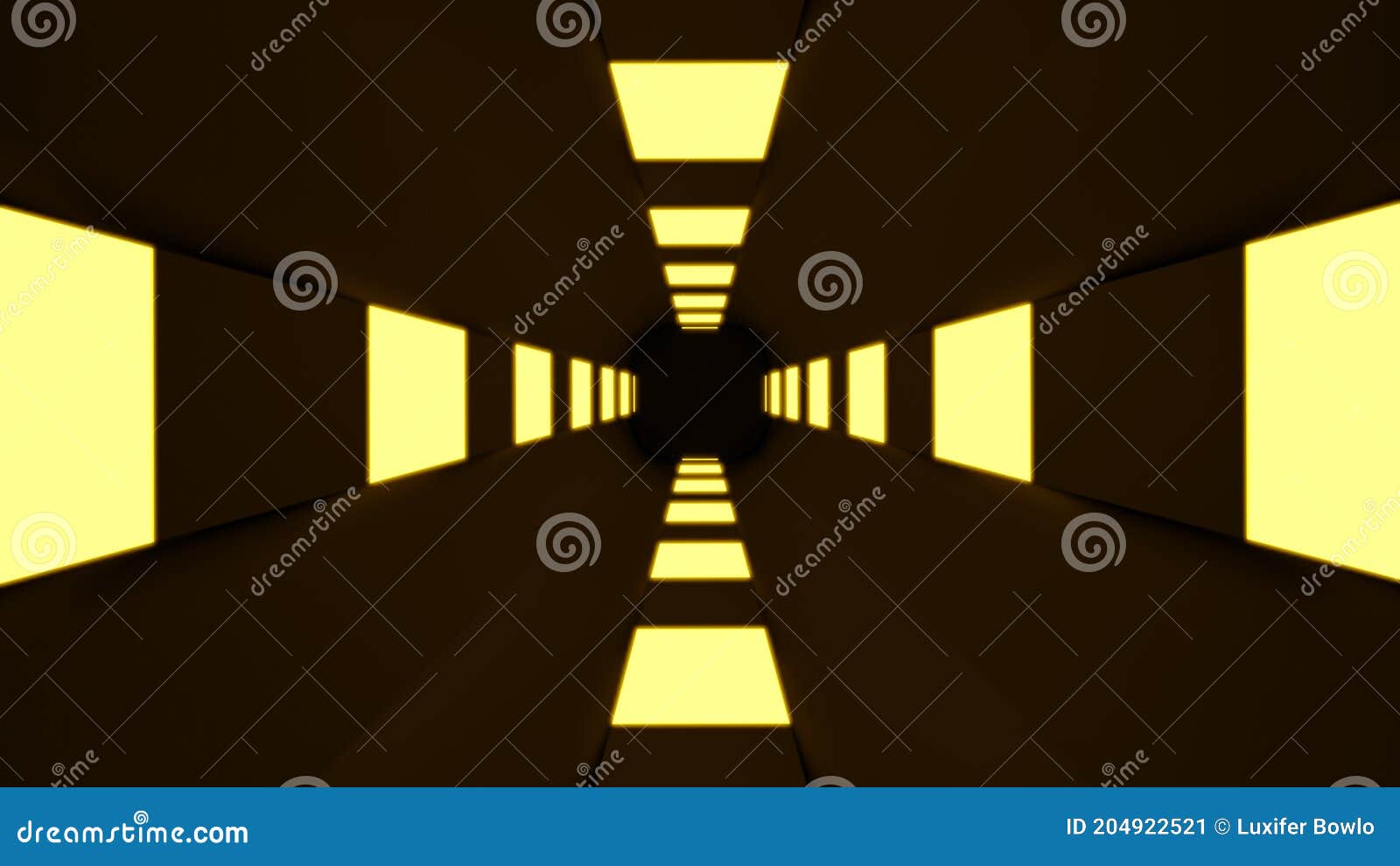 Abstract Neon Light Corridor. Stock Illustration - Illustration of beam ...