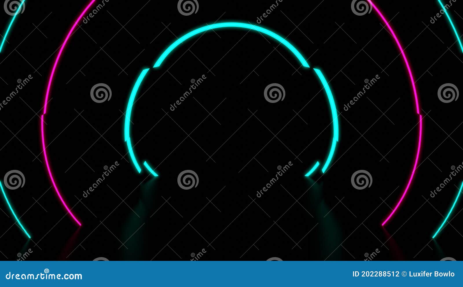 Abstract Neon Light Design. Stock Illustration - Illustration of game ...
