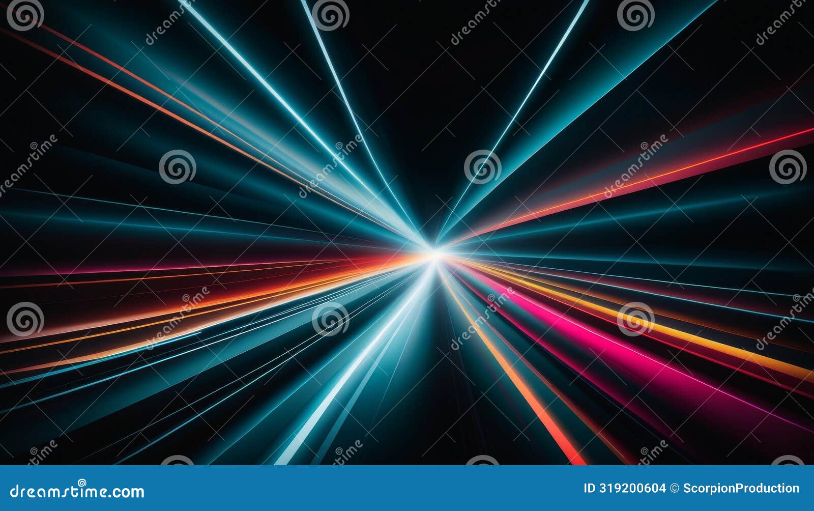 Abstract Neon Light Explosion Stock Illustration - Illustration of ...