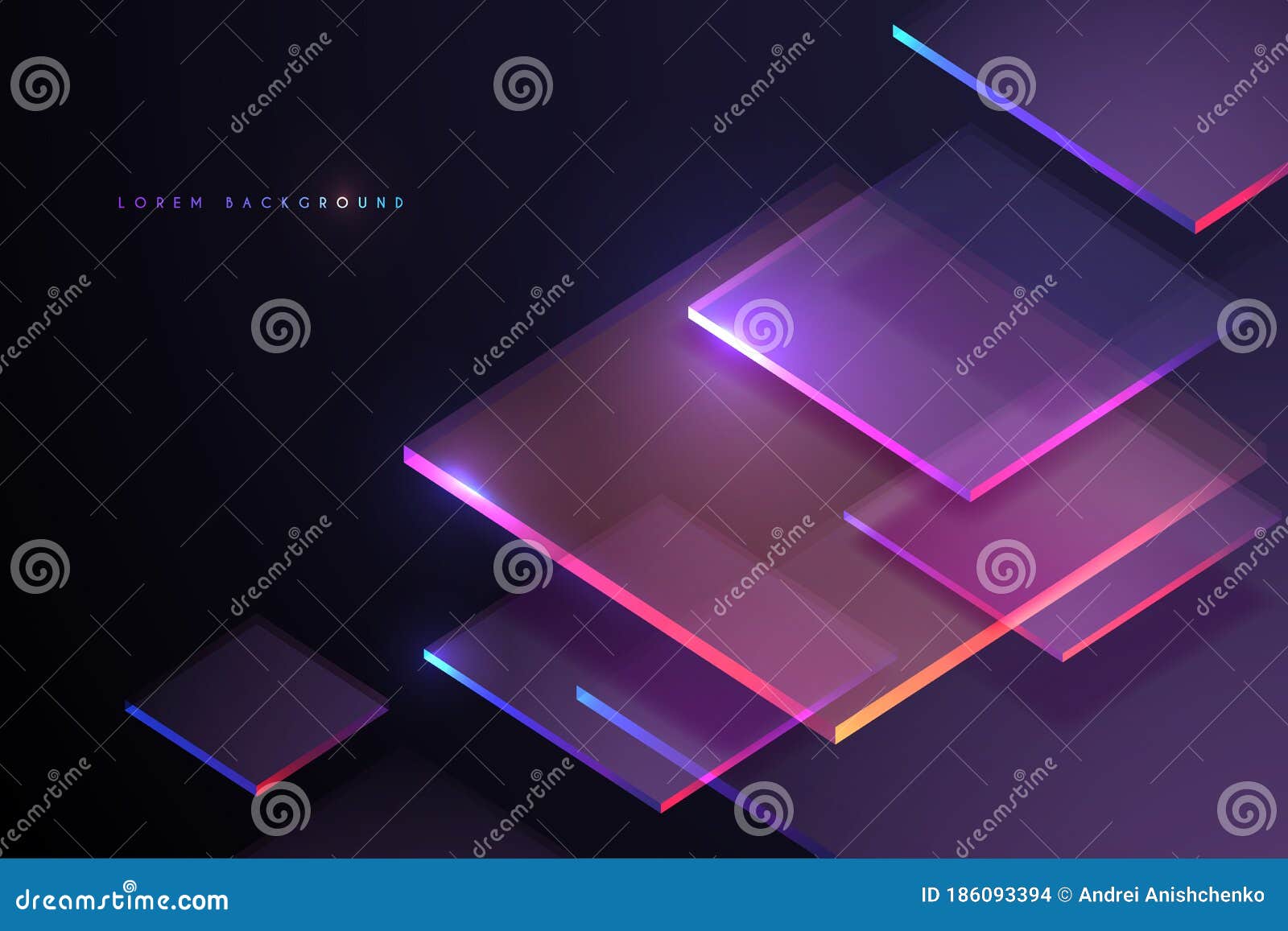 Abstract Neon Light Geometry Background Stock Vector - Illustration of ...