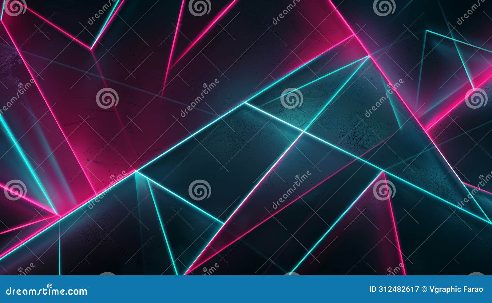Abstract Neon Light Lines on Dark Background Stock Image - Image of ...