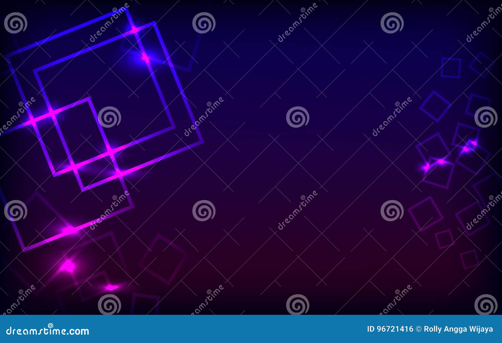 Abstract Neon Light Rectangle Background Stock Vector - Illustration of ...