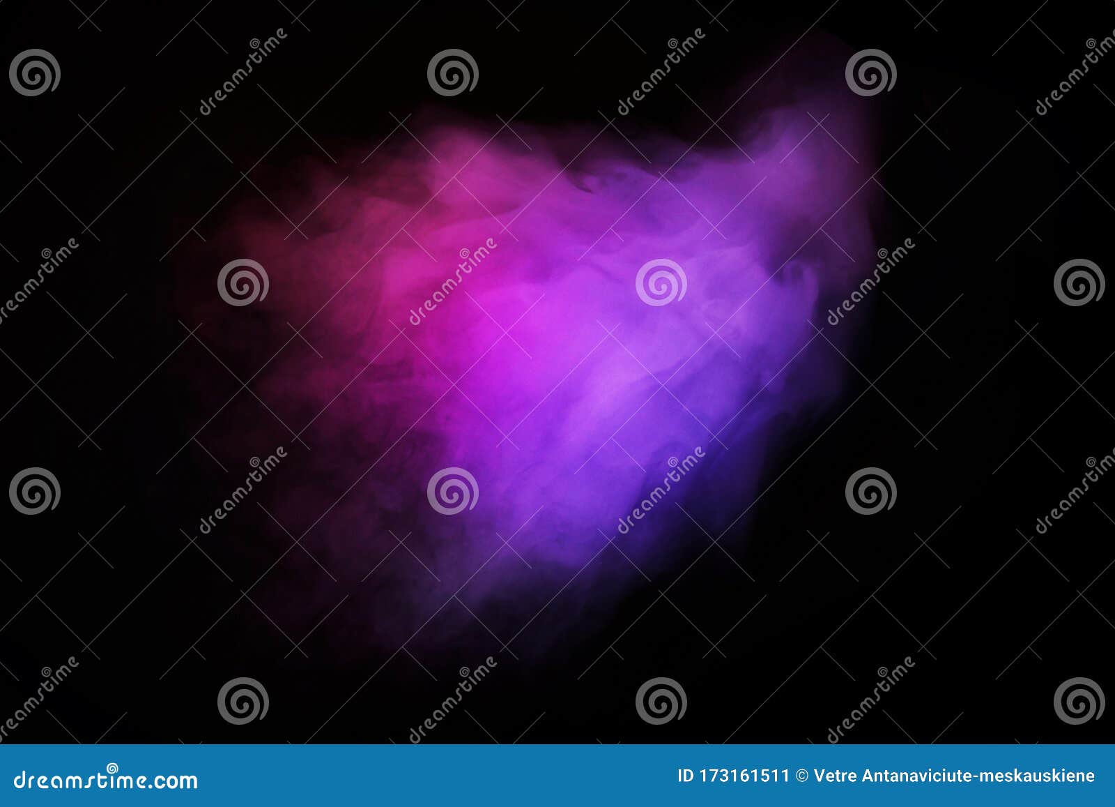 Abstract Neon Light Smoke Effect on Black Background. Smoke Cloud ...