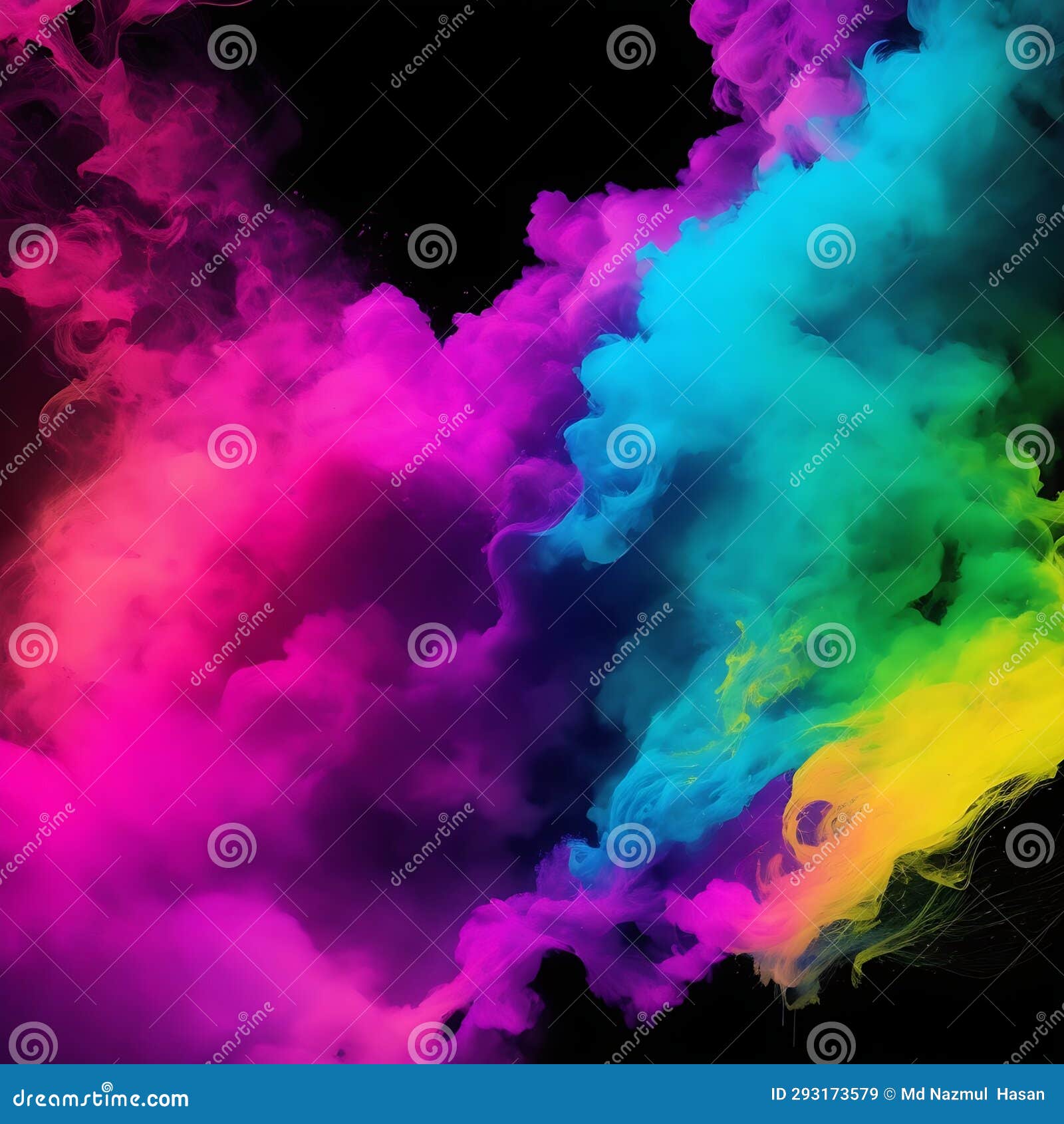 Abstract Neon Light Smoke Effect on Black Background. Smoke Cloud ... Abstract Neon Light Smoke Effect on Black Background. Smoke Cloud ...