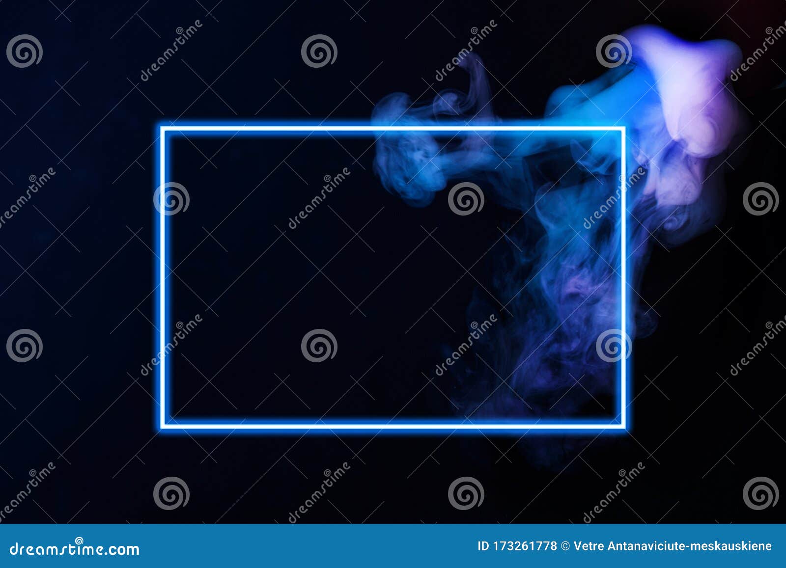 Abstract Neon Light Smoke Effect with Neon Frame on Black Background ... Abstract Neon Light Smoke Effect with Neon Frame on Black Background ...