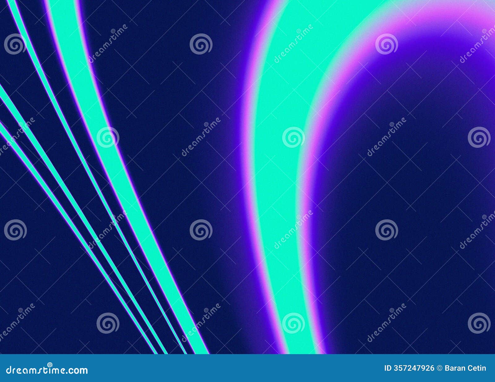Abstract Neon Light Streaks on Dark Background Stock Illustration ...