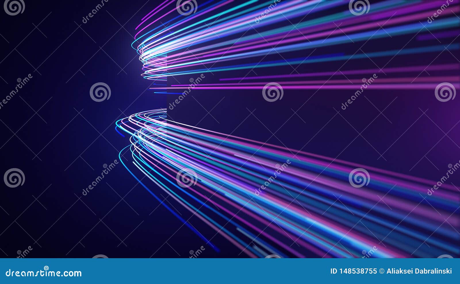 Abstract Neon Light Streaks Lines Motion Background Stock Illustration ...