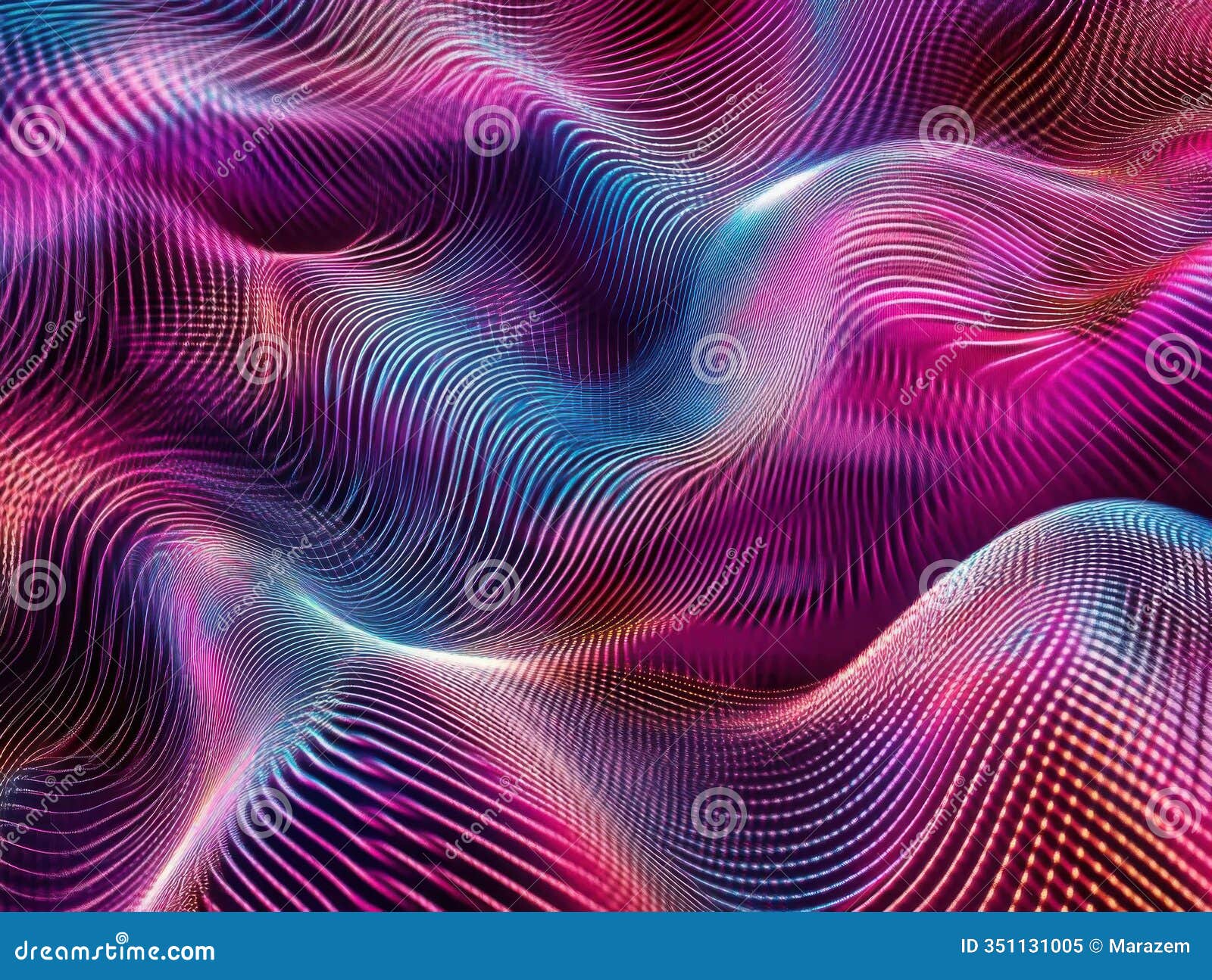 Abstract neon light waves stock illustration. Illustration of pattern ...