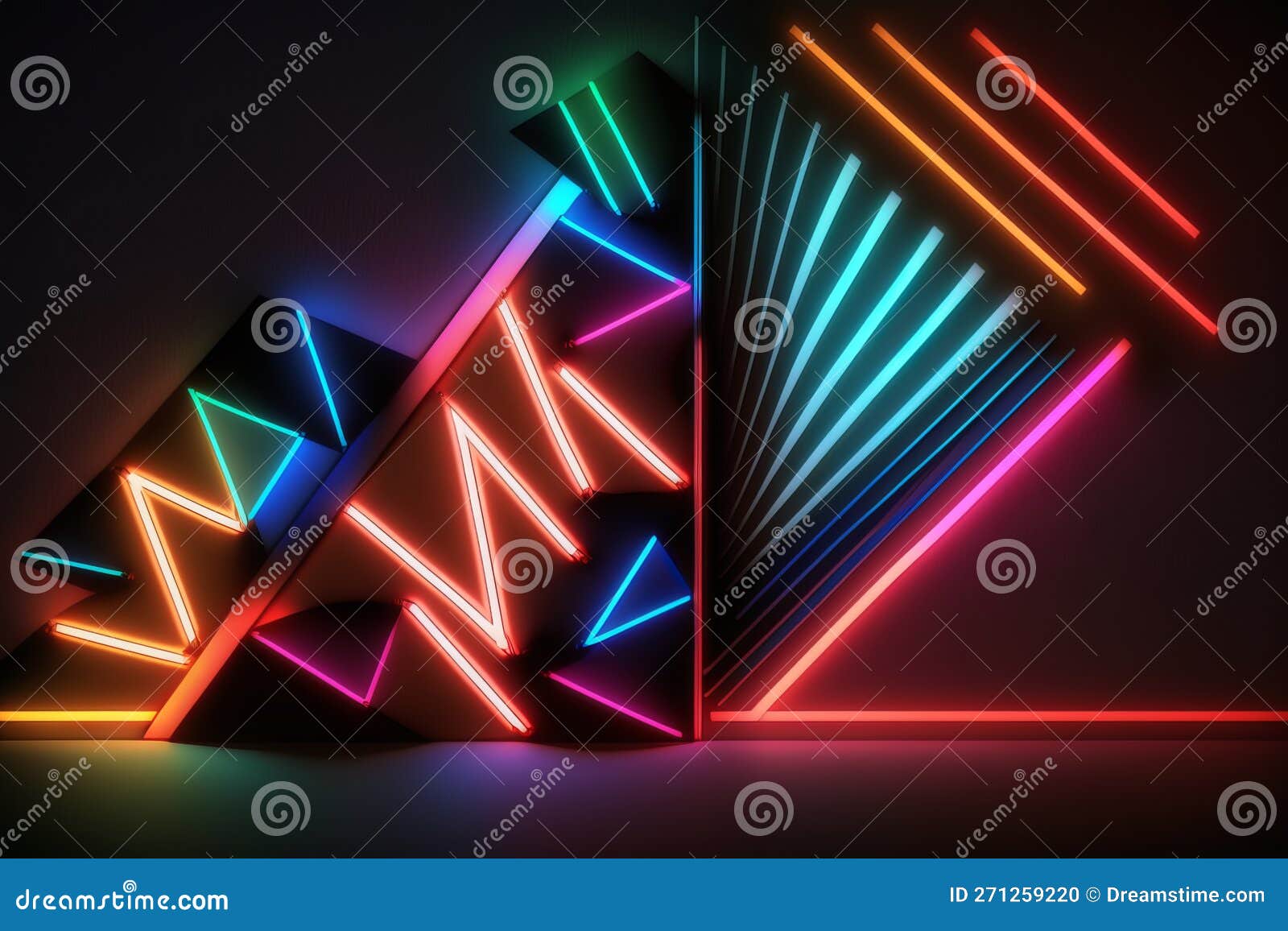 Abstract Neon Lights stock illustration. Illustration of interior ...