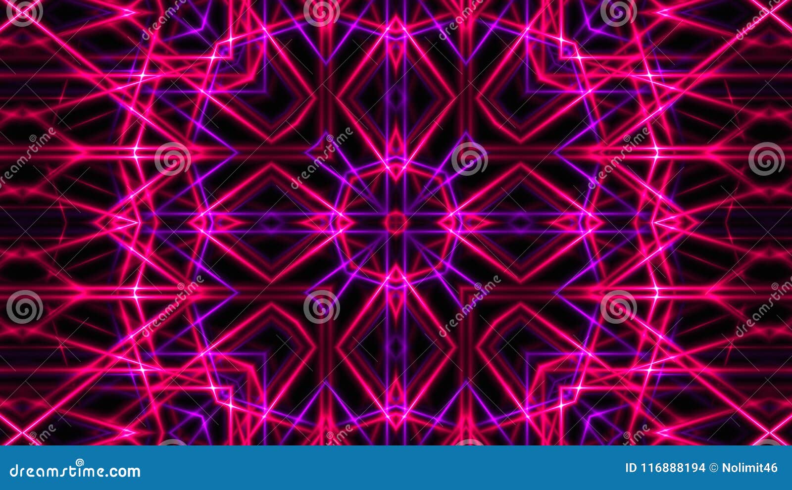 Abstract Neon Lights. 3d Rendering Background. Stock Illustration ...