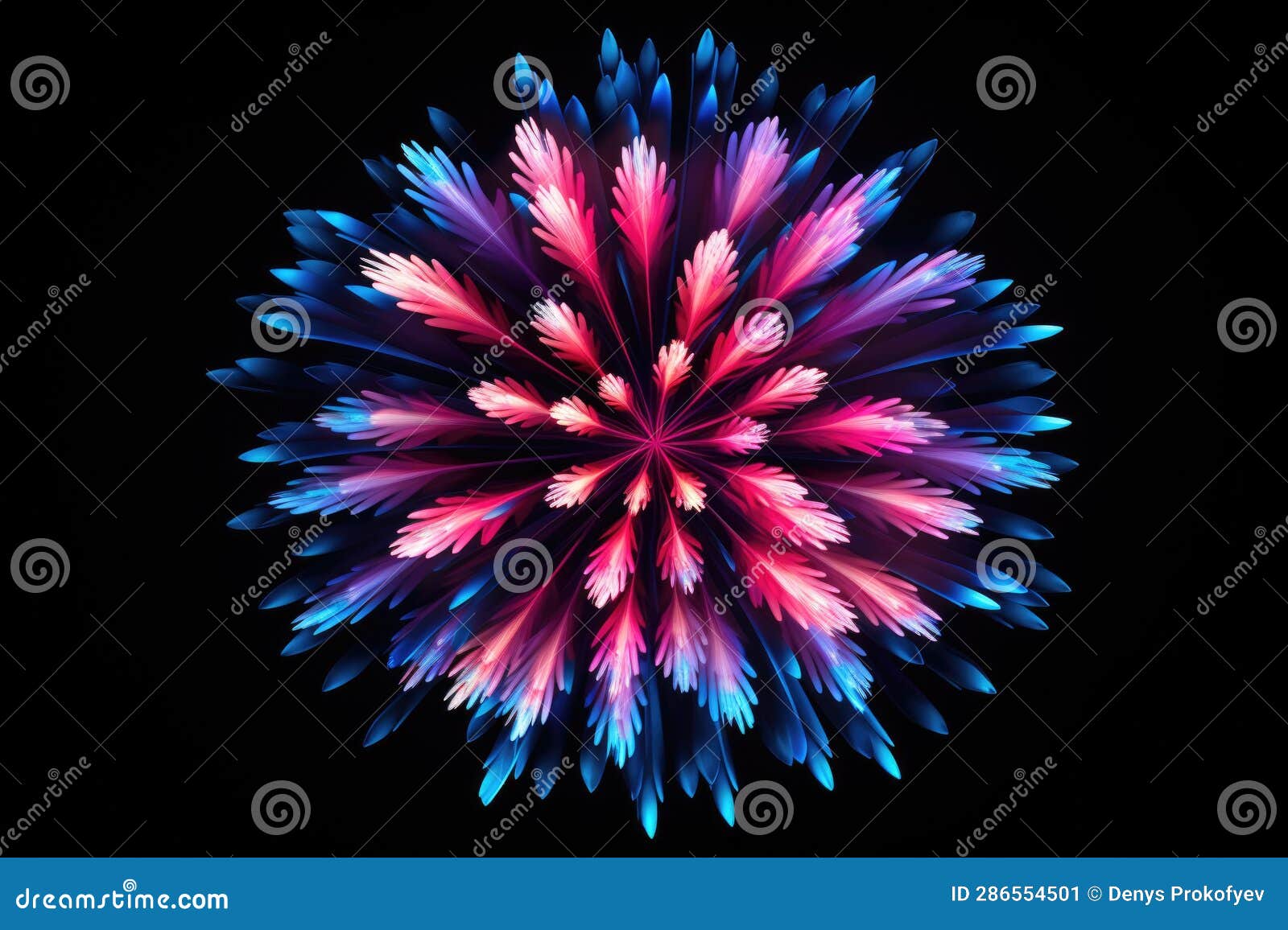Abstract Neon Lights Fireworks Stock Illustration - Illustration of ...