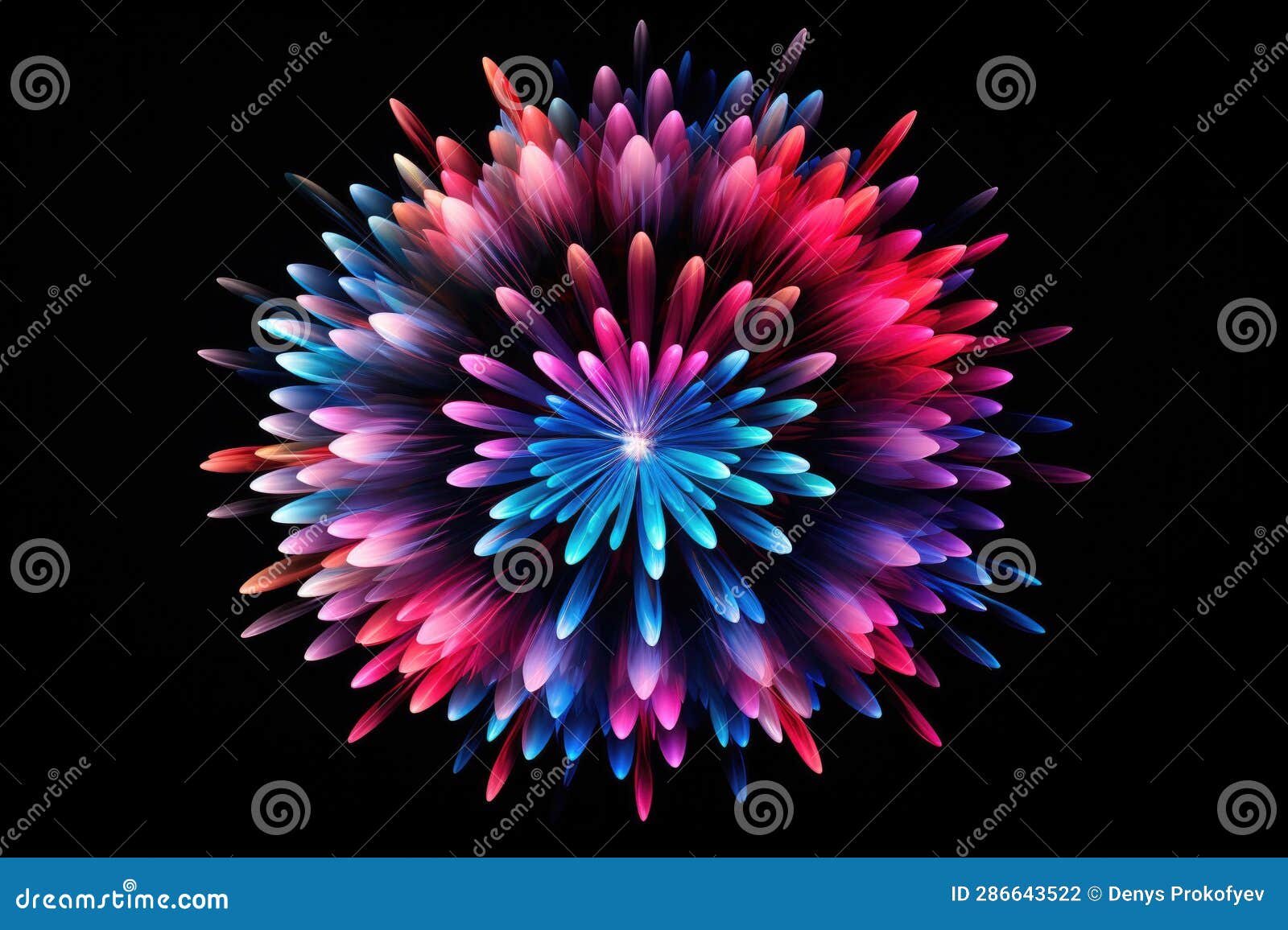 Abstract Neon Lights Fireworks Stock Illustration - Illustration of ...