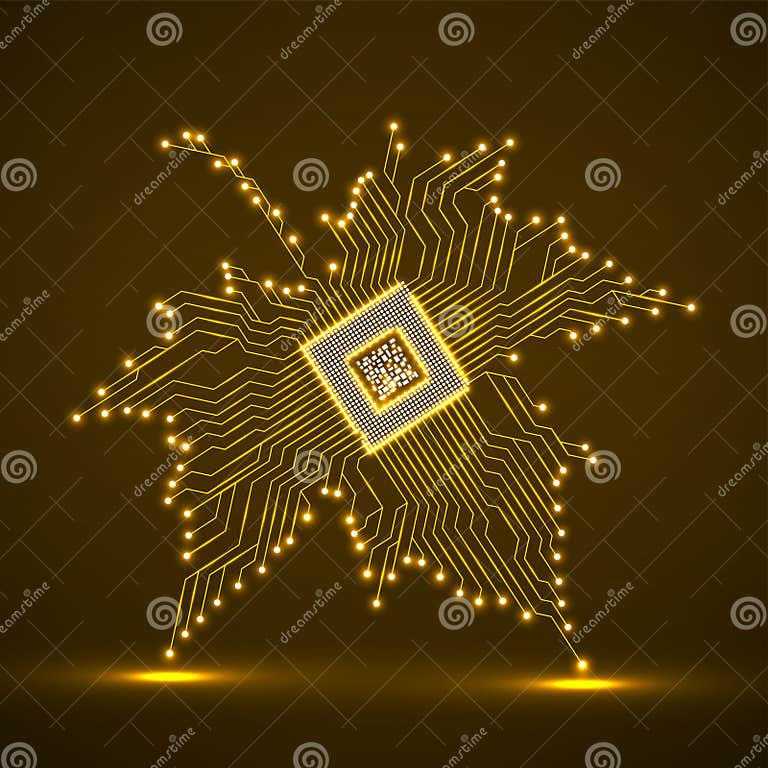 Abstract Neon Maple Leaf with Microprocessor Inside Stock Vector ... Abstract Neon Maple Leaf with Microprocessor Inside Stock Vector ...