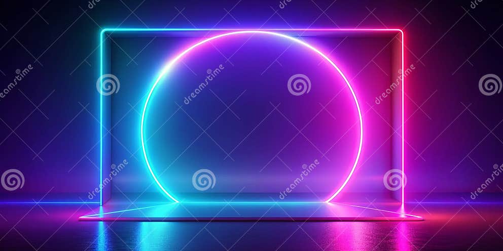 Abstract Neon Metaverse Gradient Background Generative by AI Stock ...