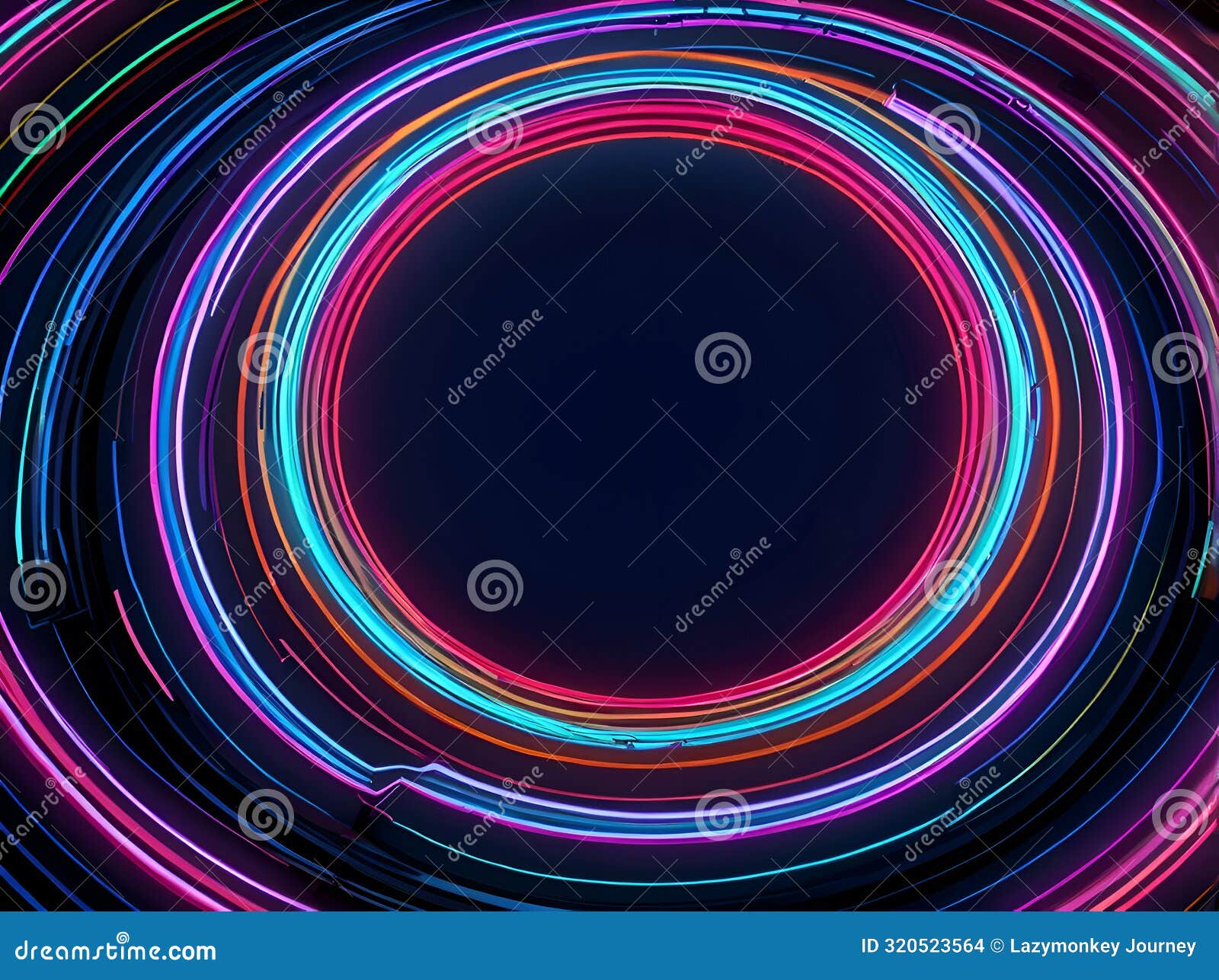 Abstract Neon Multi Color Circle Beauty Pattern Stock Illustration ...