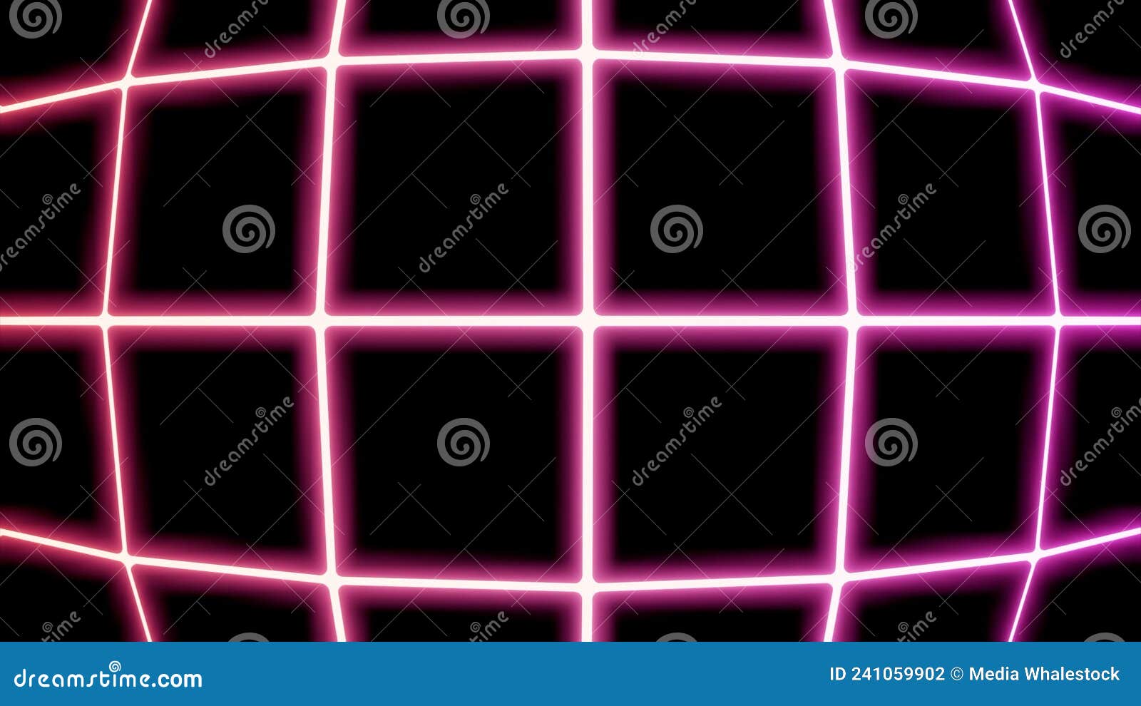 Abstract Neon Rows of Squares of Narrow Glowing Lines, Convex Texture ...
