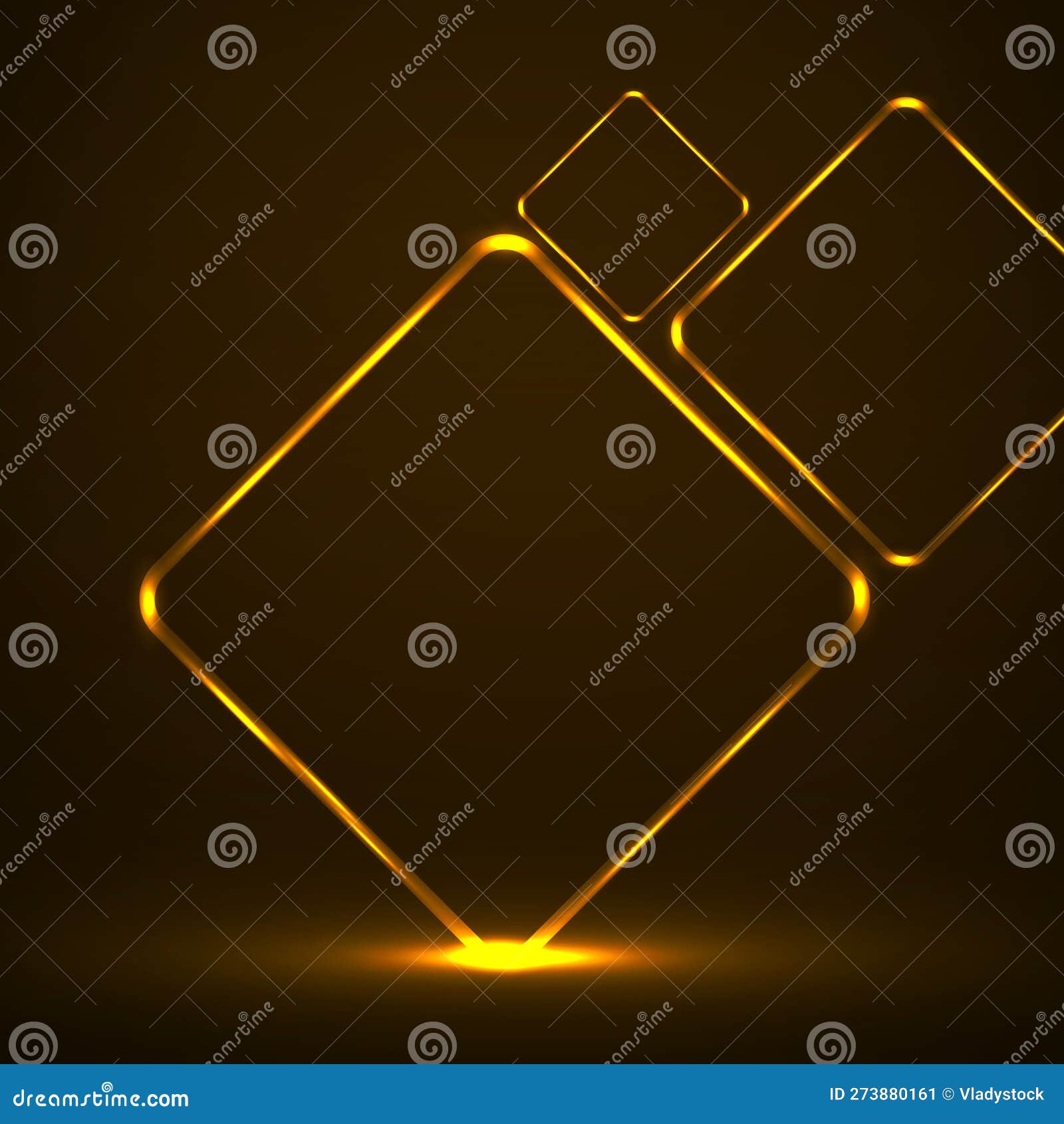 Abstract Neon Squares with Glowing Lines Stock Vector - Illustration of ...