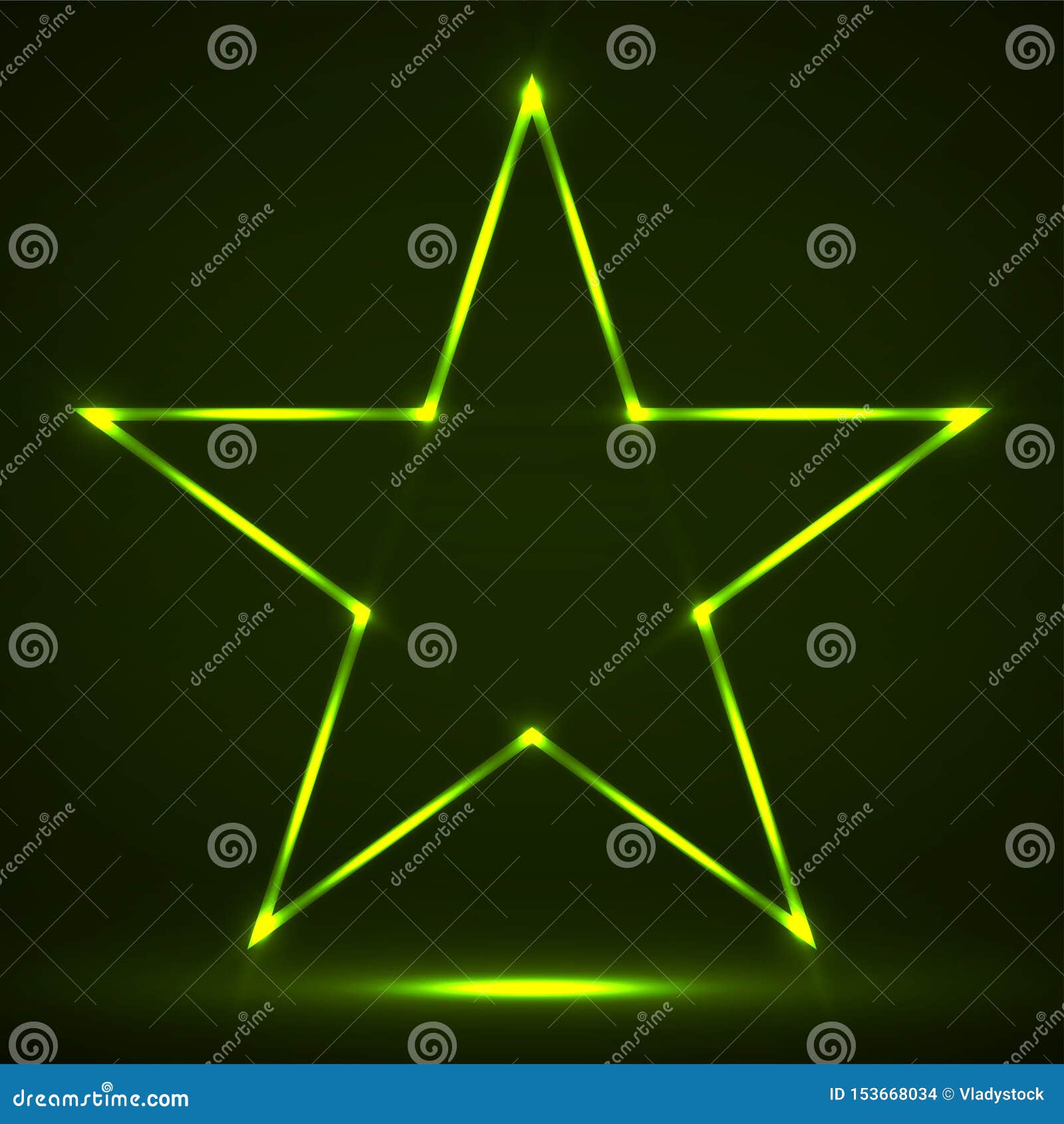 Abstract Neon Star with Glowing Lines Stock Vector - Illustration of ...