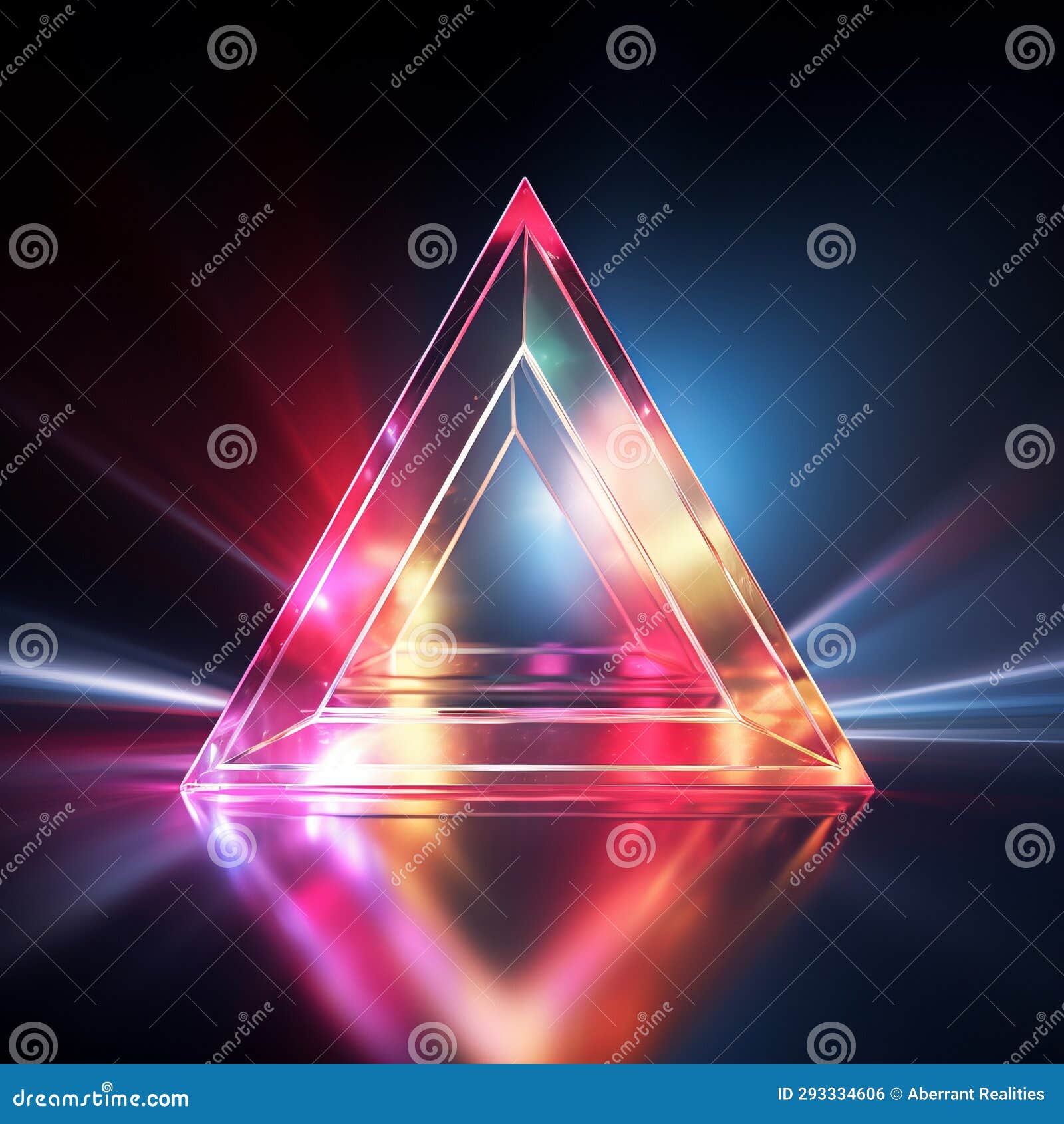 Abstract Neon Triangle on Black Background Vector Illustration Stock ...
