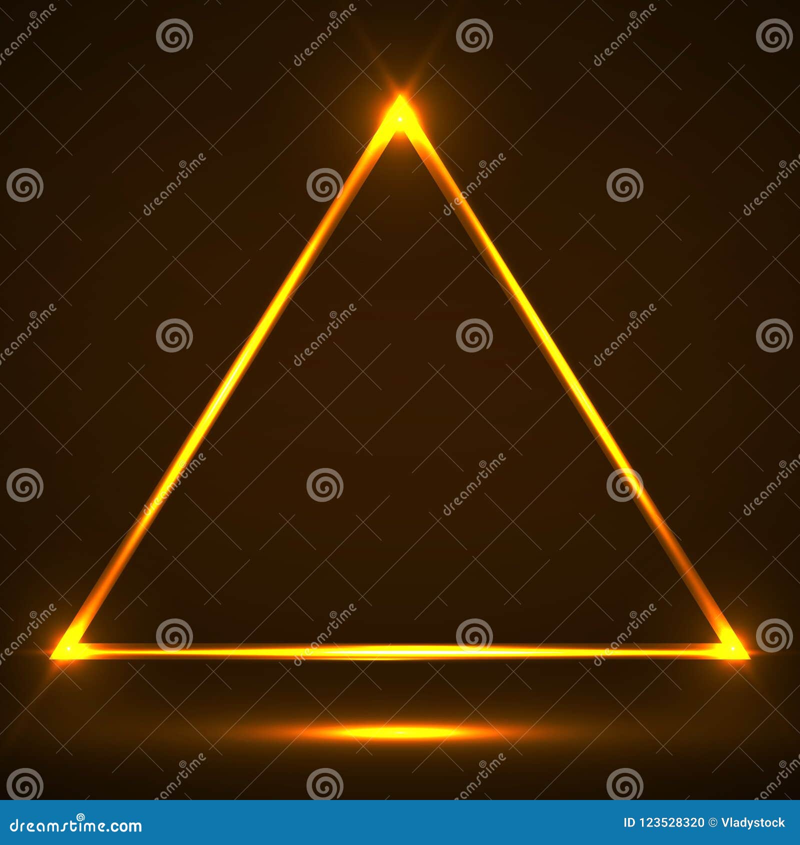 Abstract Neon Triangle with Glowing Lines Stock Vector - Illustration ...