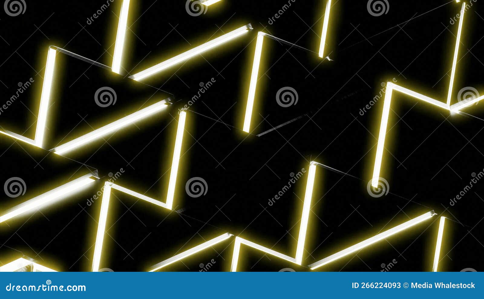 Abstract Neon Triangular Shapes on a Black Background. Design. Short ...