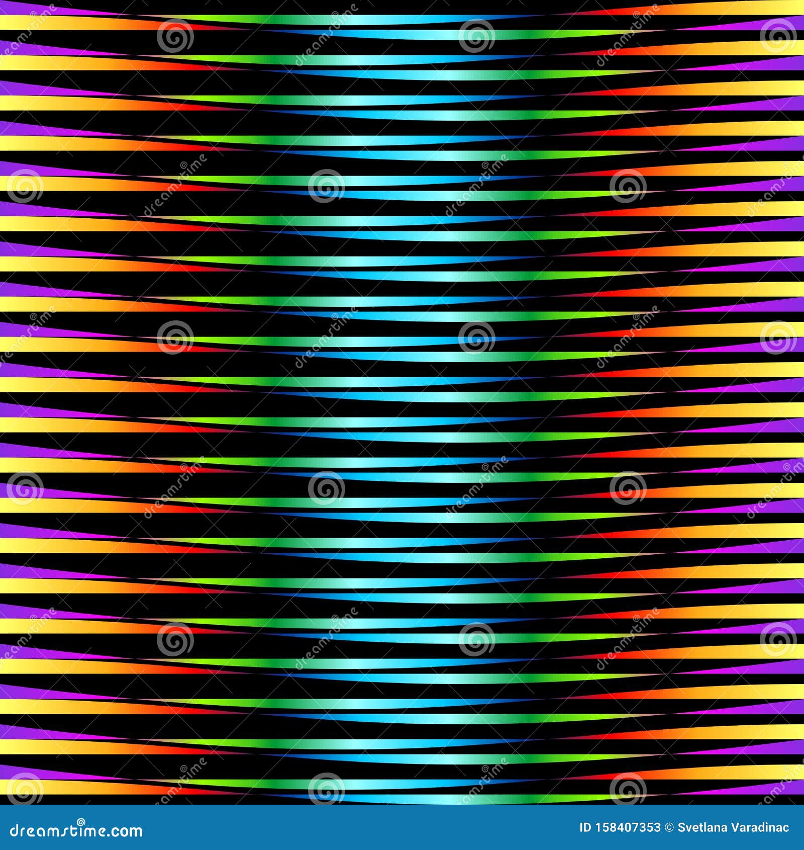 Abstract Neon Vector Background with Wave of Rainbow Colors. Stock ...