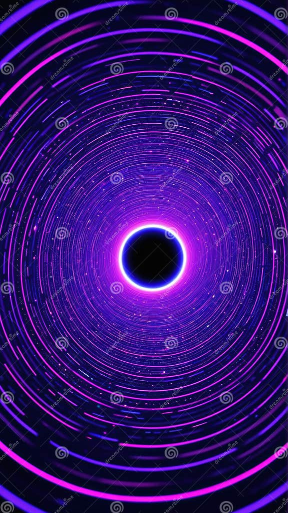 Abstract Neon Vortex with Dynamic Pulsating Lights in Deep Space Stock ...