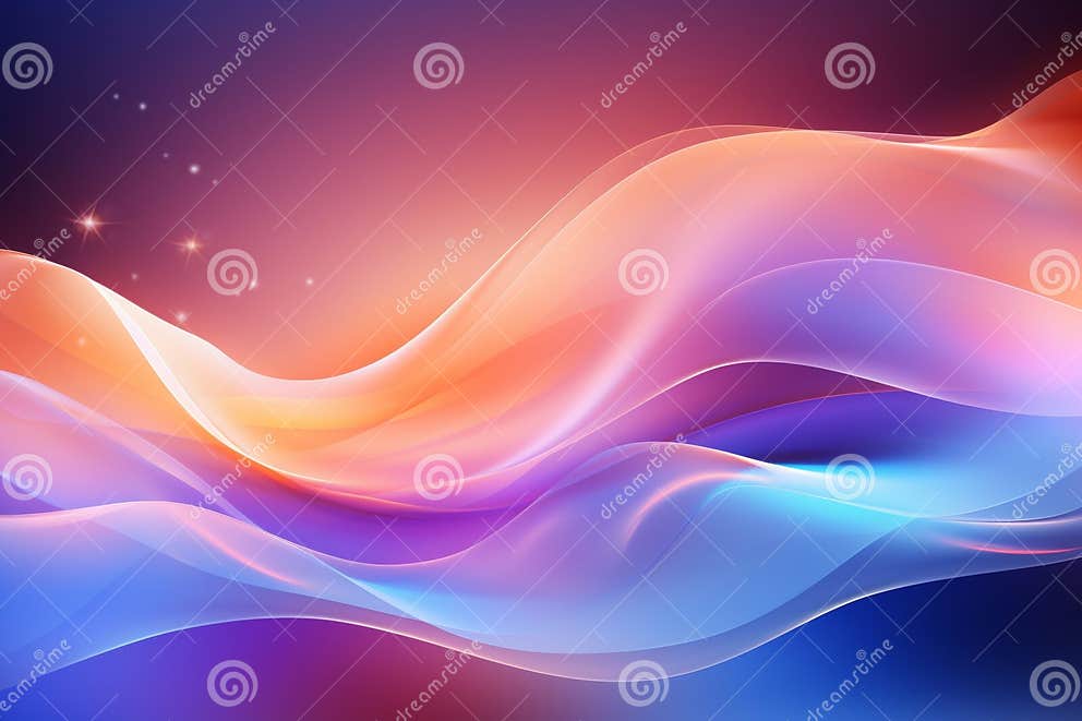 Abstract Neon Wave of Soft Light Tones. Stock Photo - Image of elegance ...