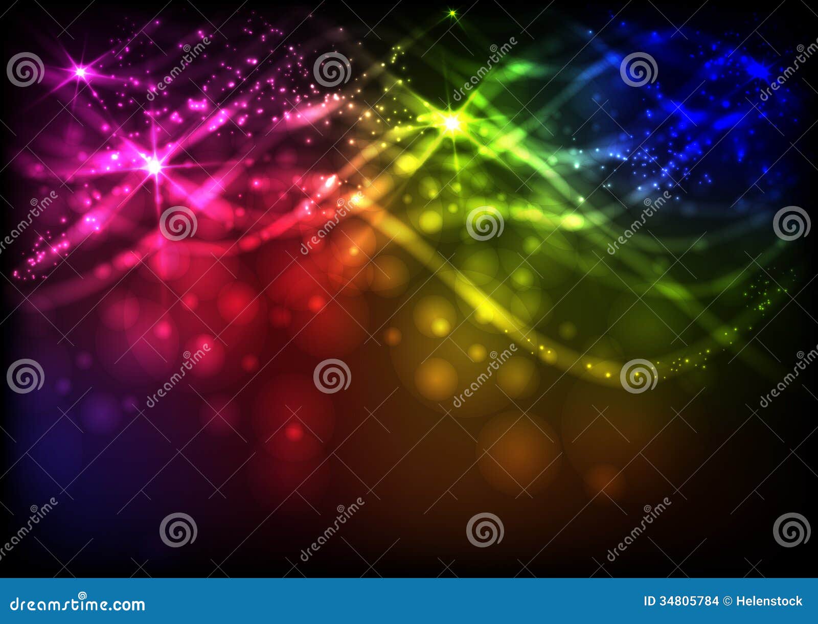 Abstract Neon Waves. stock vector. Illustration of motion - 34805784