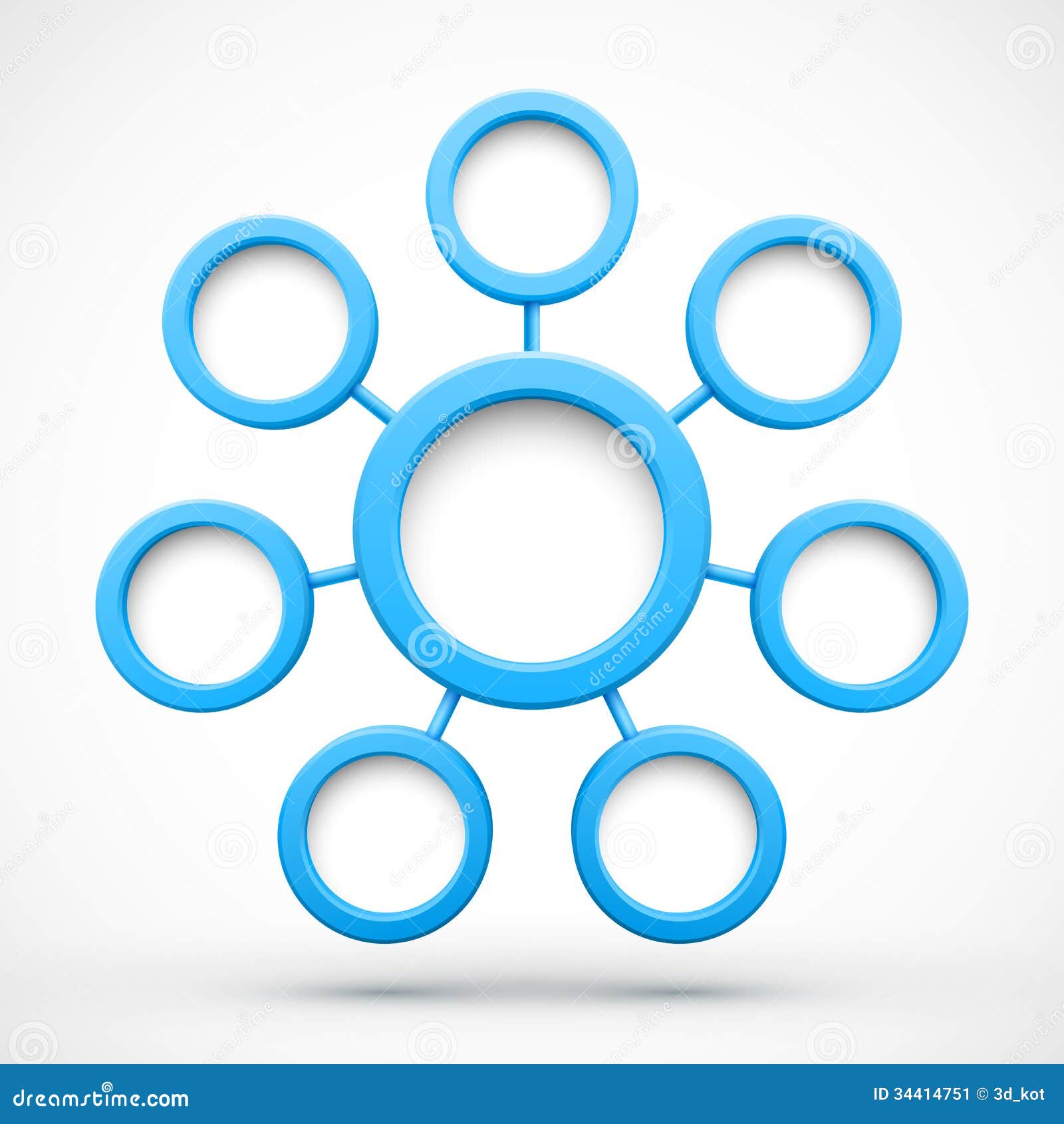Abstract Netwerk Met 3D Cirkels Vector Illustratie - Illustration of ...