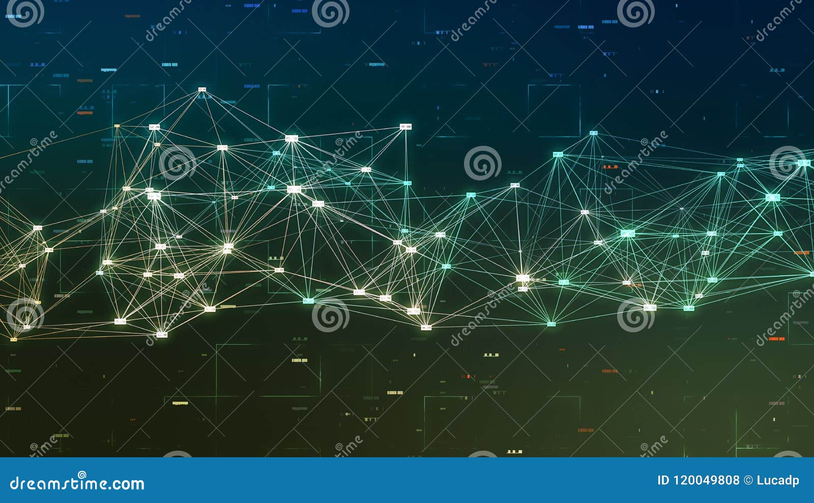 Concept of Big Data and Network Stock Illustration - Illustration of ...