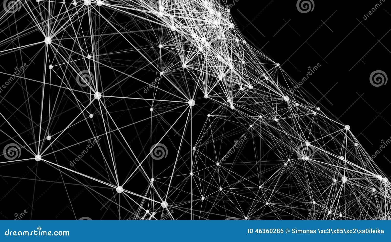 Abstract Network Animation. White Connecting Dots Stock Footage - Video ...