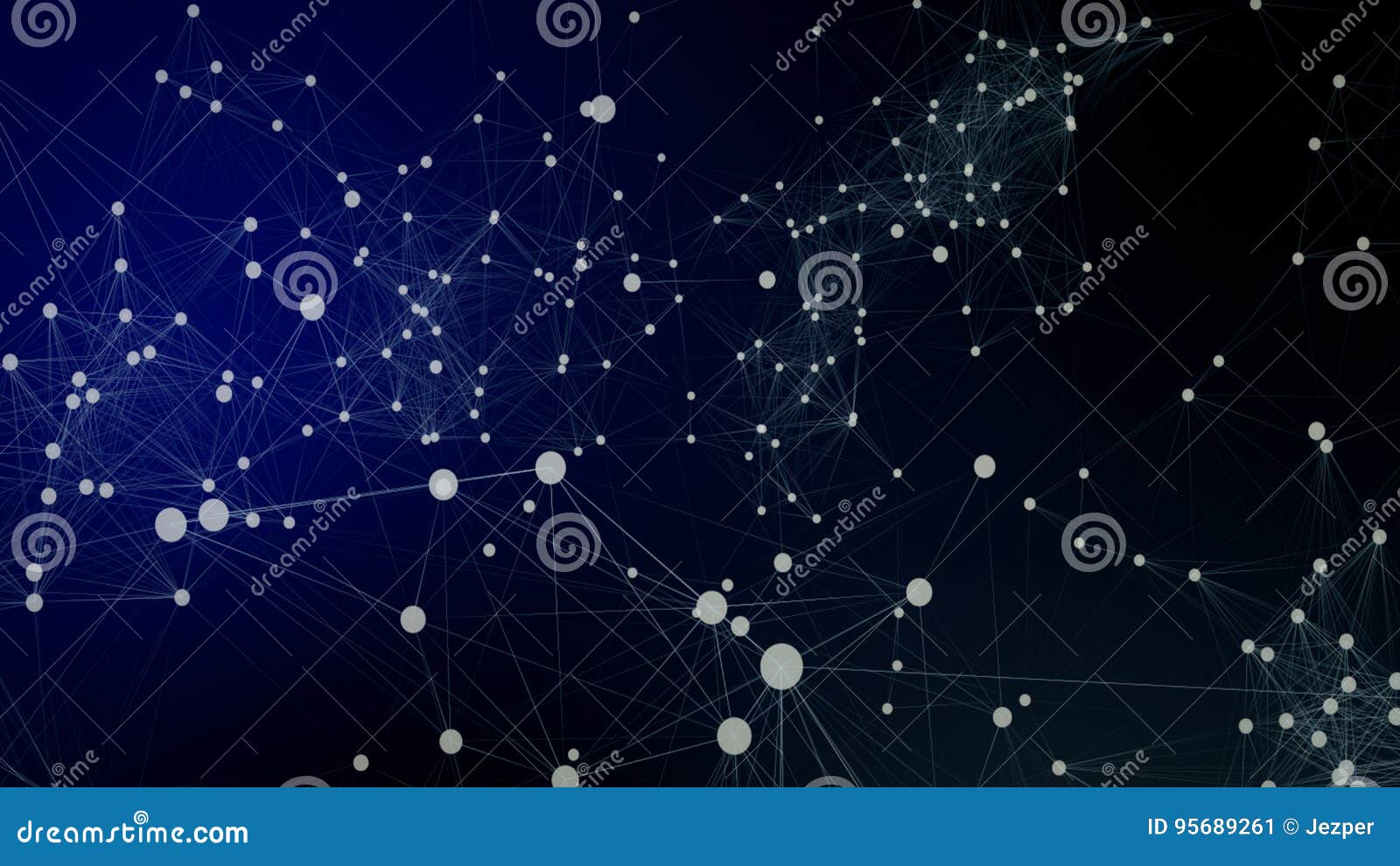 Abstract Network Background Dark Blue Stock Illustration - Illustration ...