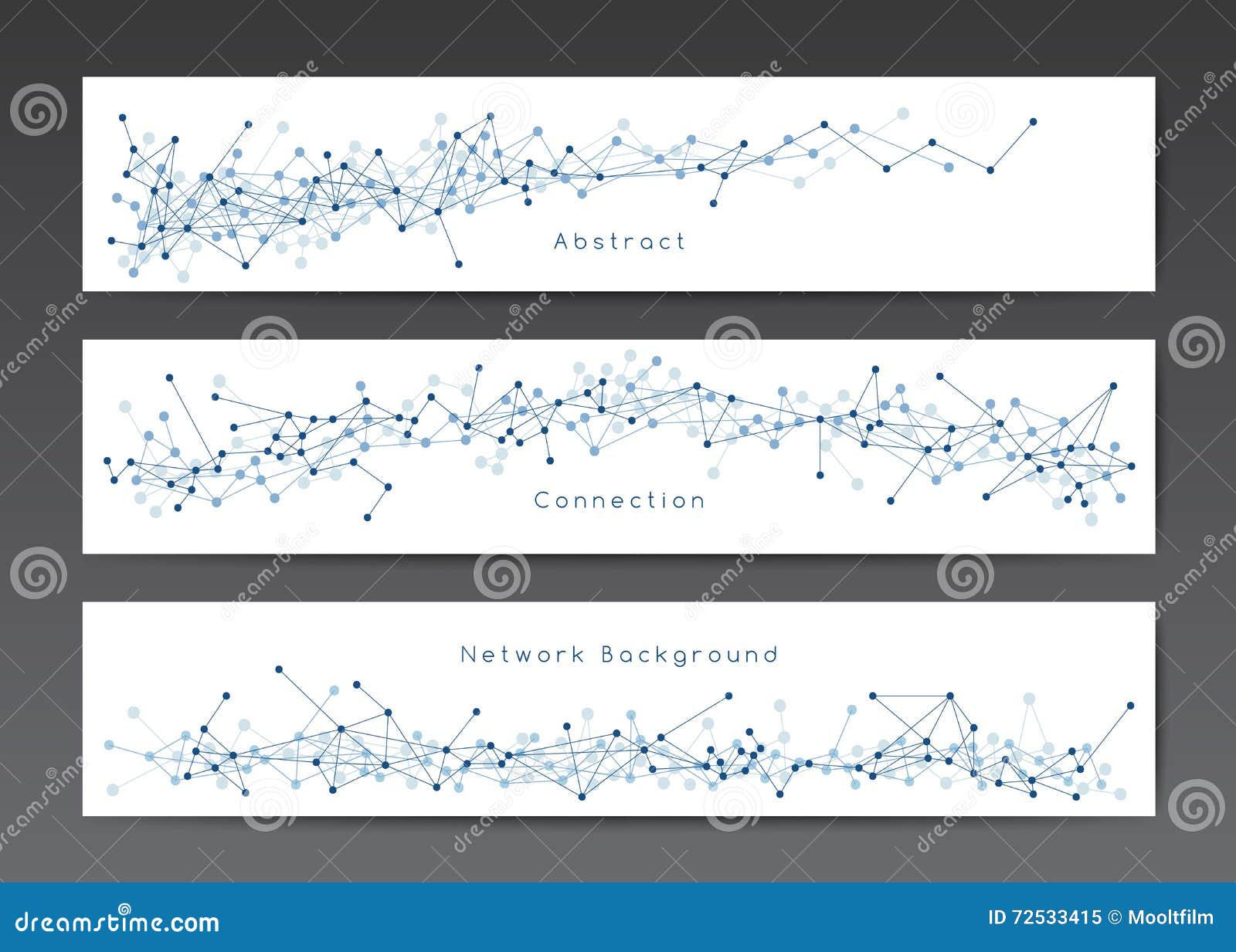 Abstract Network Banner Templates Stock Vector - Illustration of flat ...