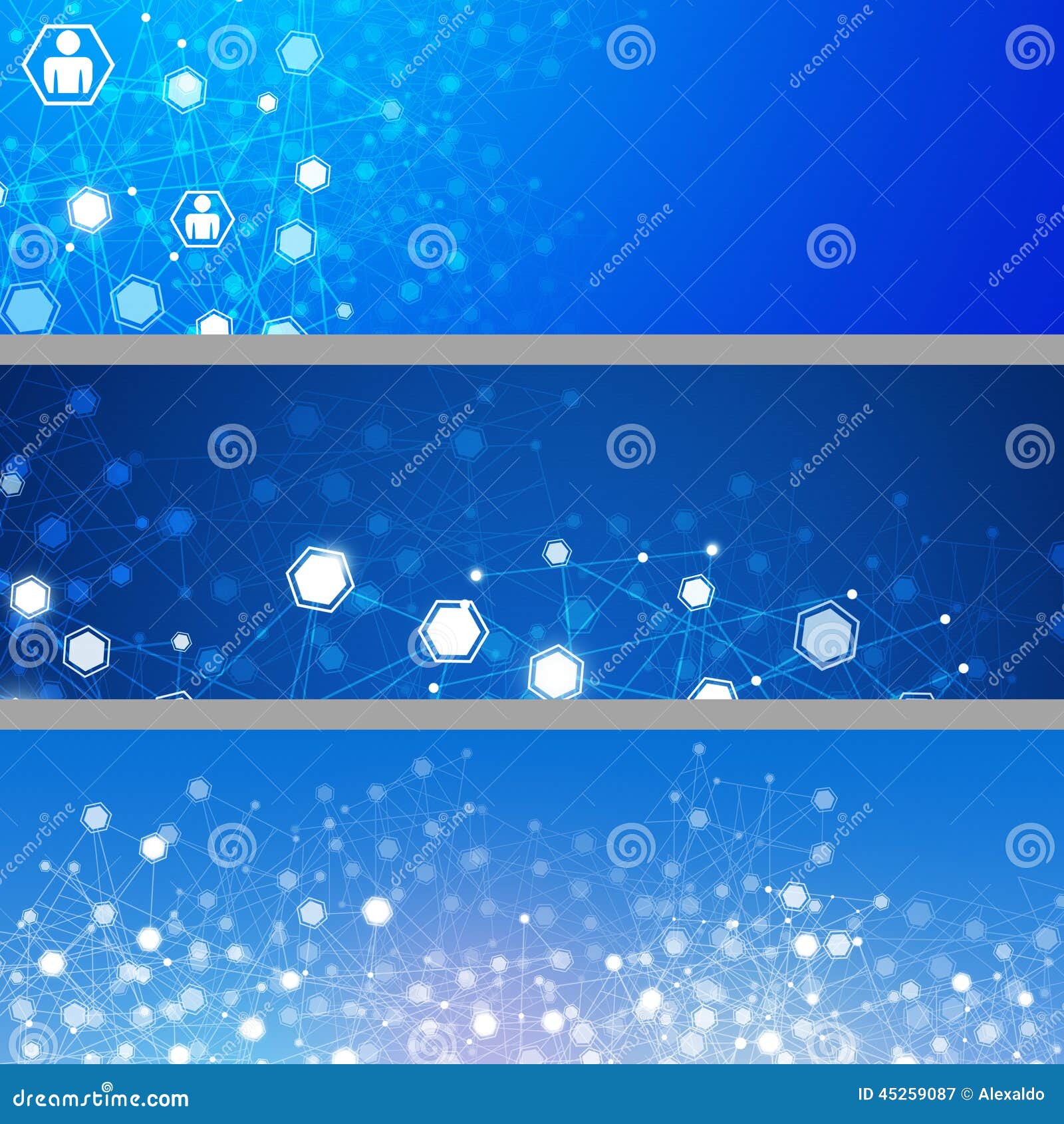 Abstract Network Banners stock illustration. Illustration of glow ...