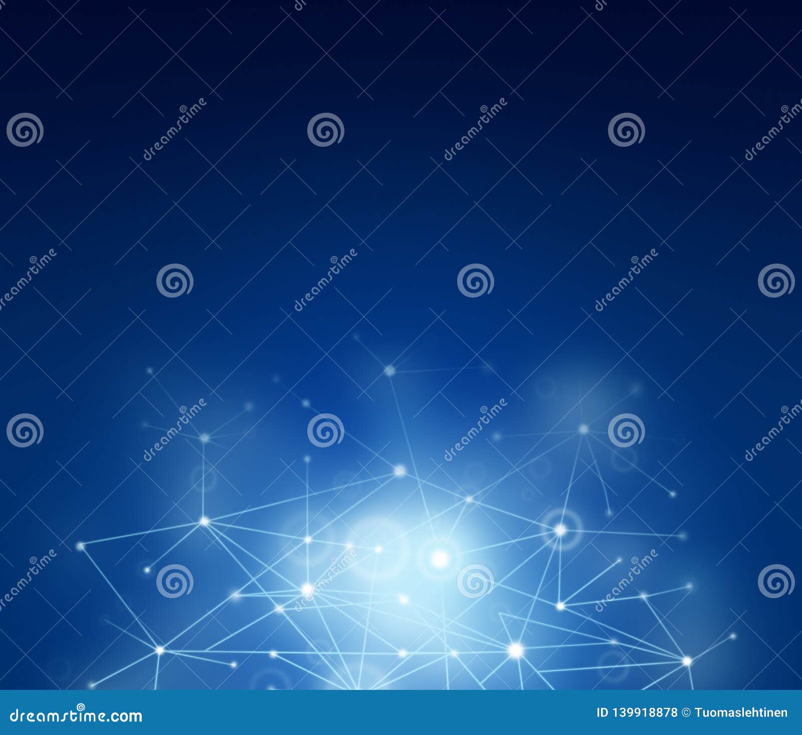 Abstract Network Blue Background with Copy Space Stock Illustration ...