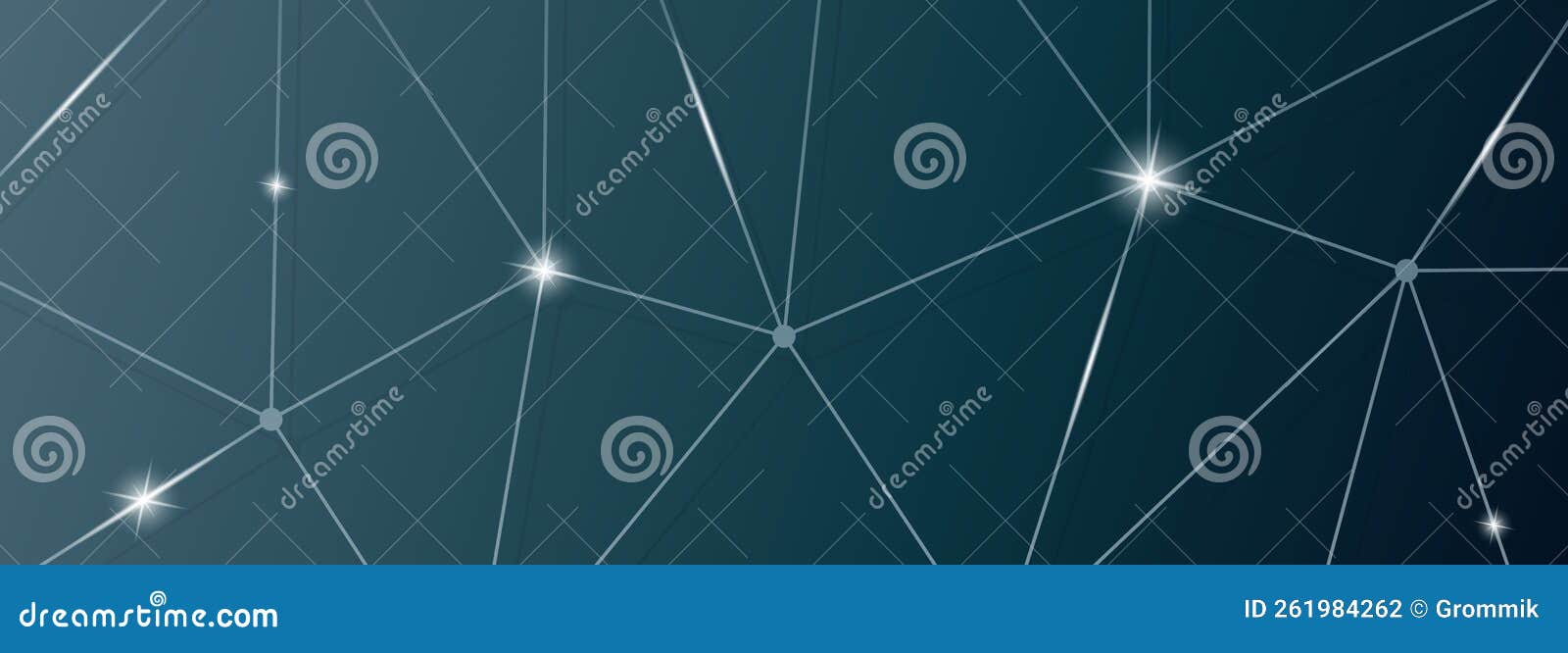 Abstract Network, Broken Lines on a Dark Gradient Background. Vector ...