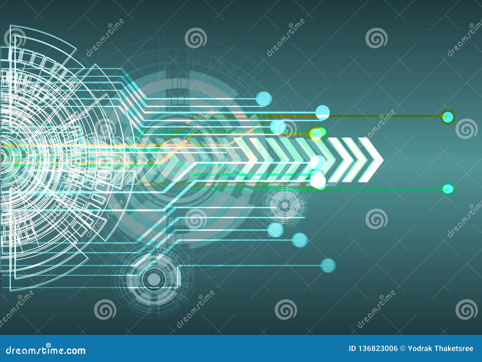 Abstract Network Business Cyber Digital Data Technology Blue Background ...