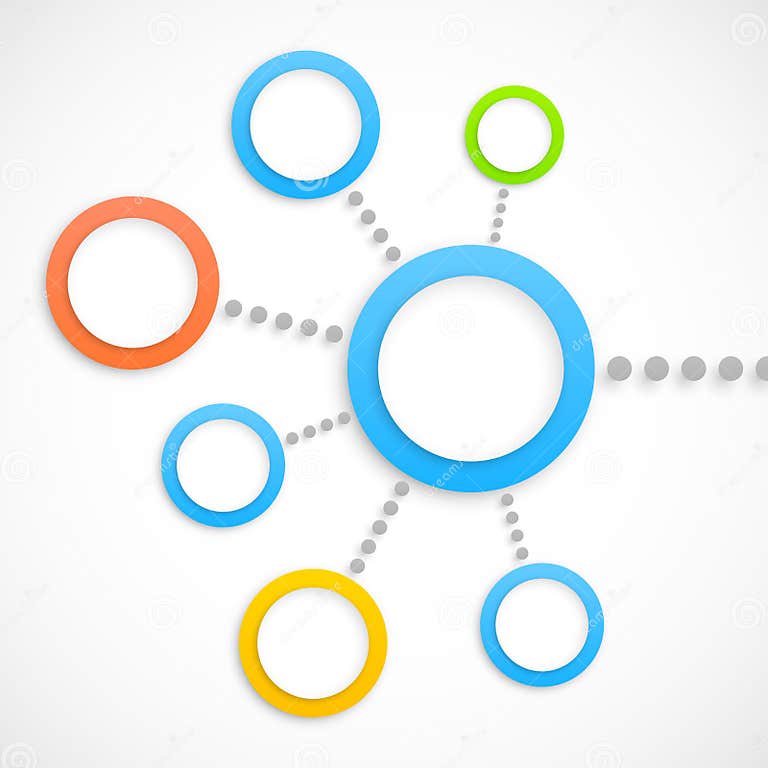 Abstract Network with Circles Stock Vector - Illustration of ...
