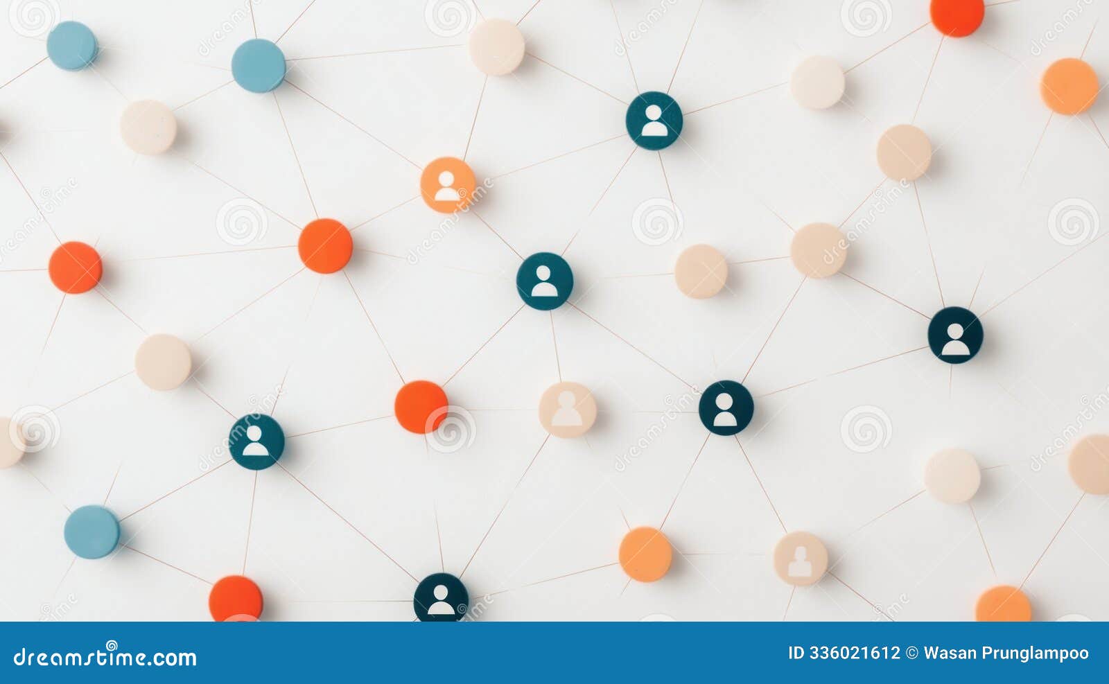 Abstract Network Concept with Colorful Nodes and Connections ...