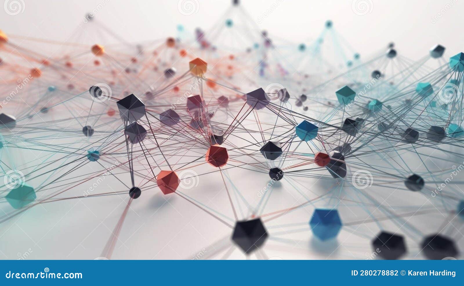 Abstract Dynamic Network Concept Design Stock Illustration ...