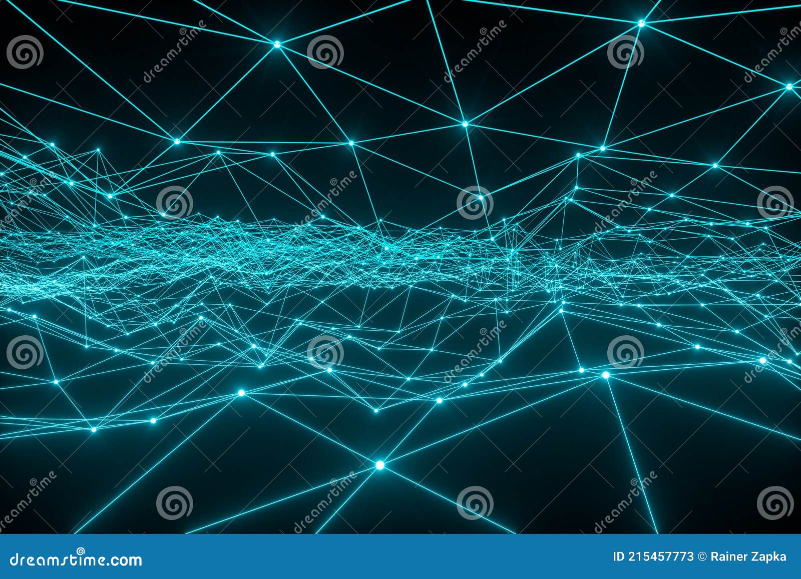 Abstract Network Concept Line Connection 3d Rendering Stock ...