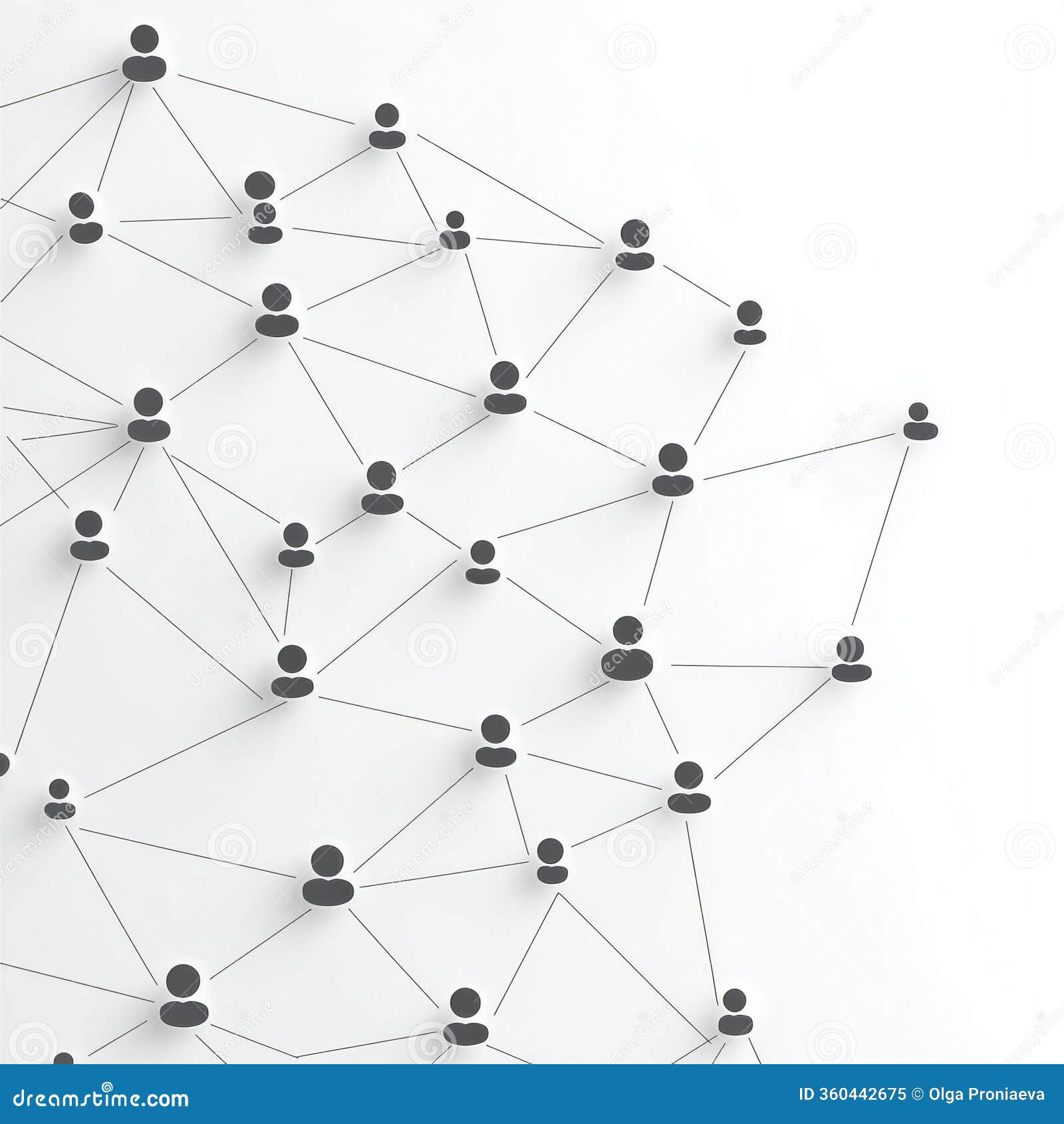 Abstract Network of Connected Figures Representing Social Connections ...