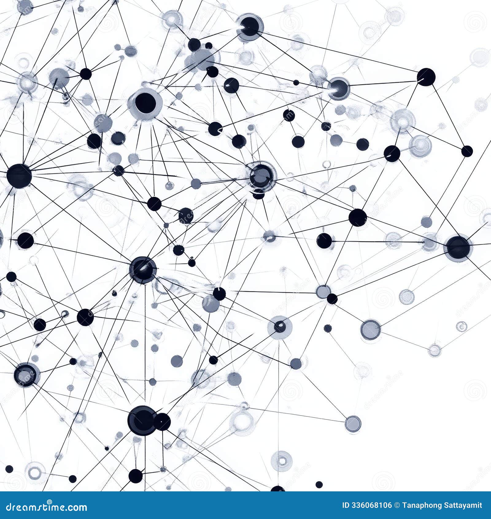 Abstract Network Connection Structure Clipart on White Background Stock ...